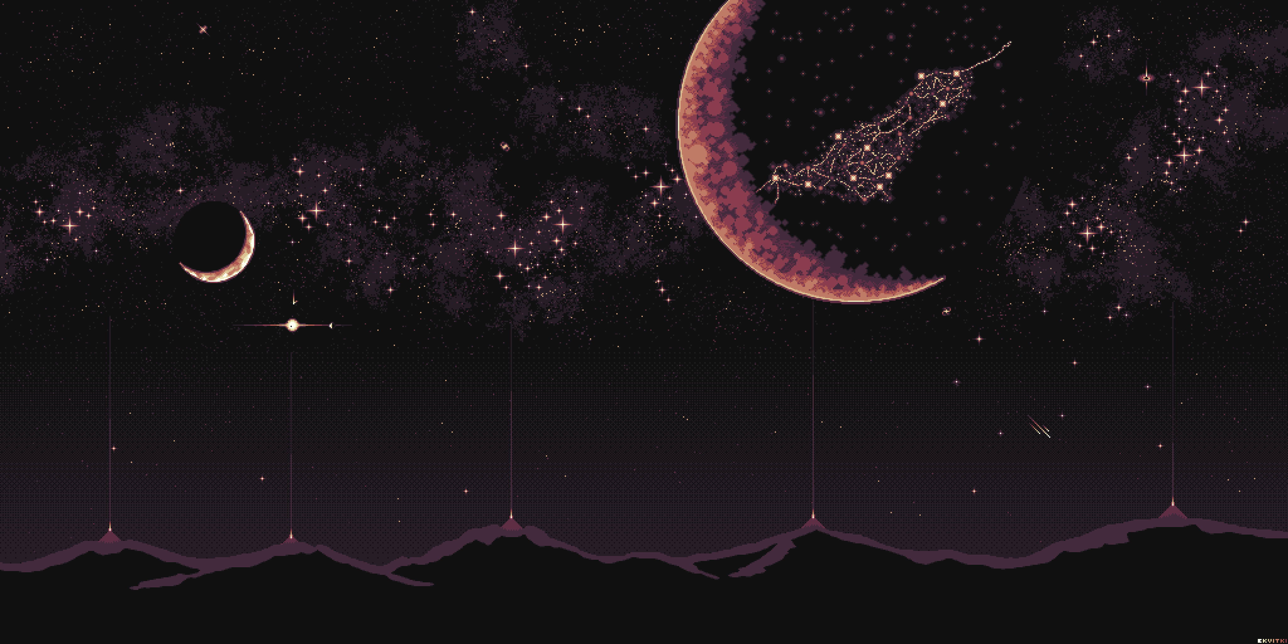 Pixel Art Space Wallpapers - Top Free Pixel Art Space Backgrounds ...