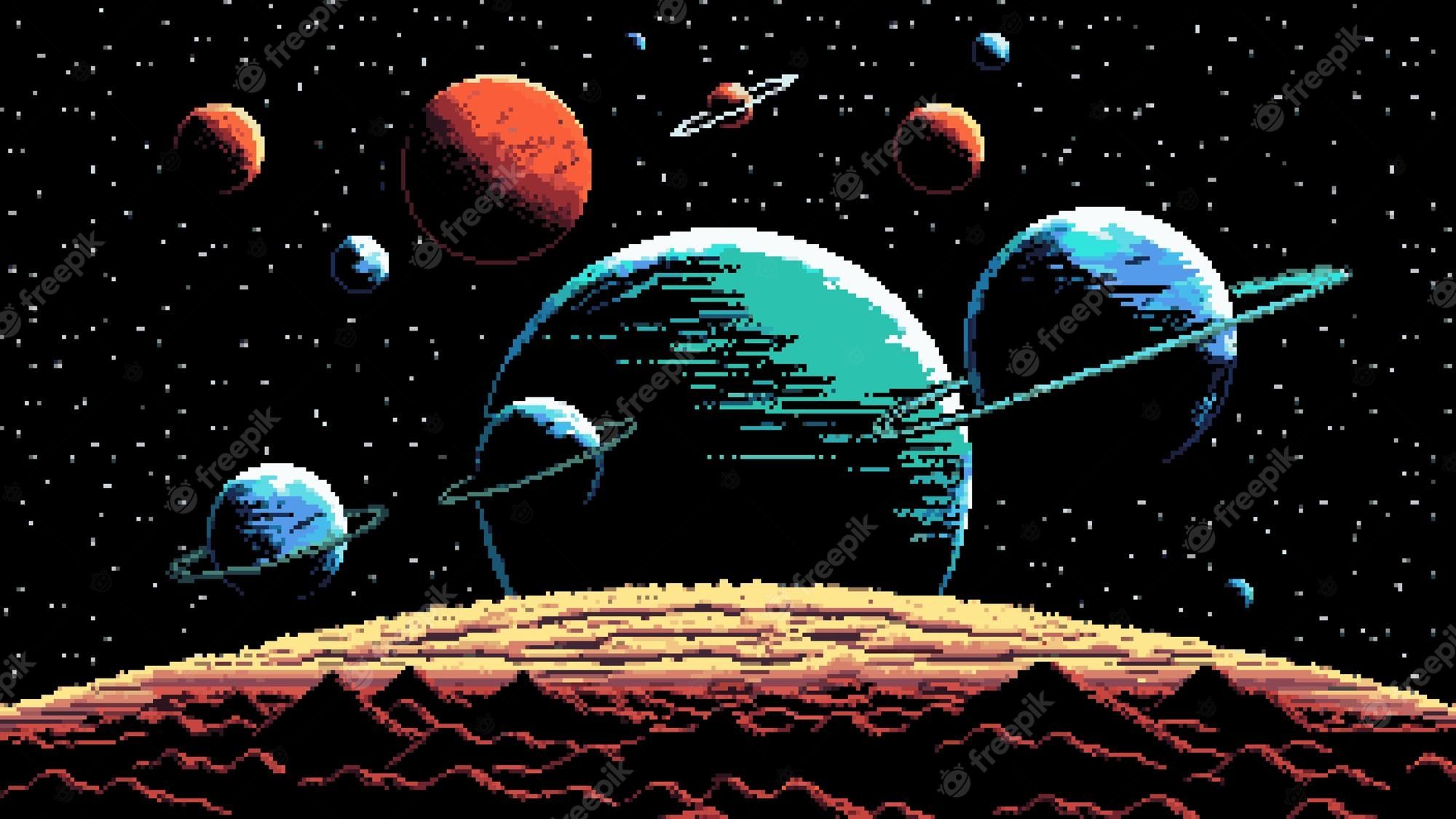 8 Bit Space Wallpapers Top Free 8 Bit Space Backgrounds Wallpaperaccess