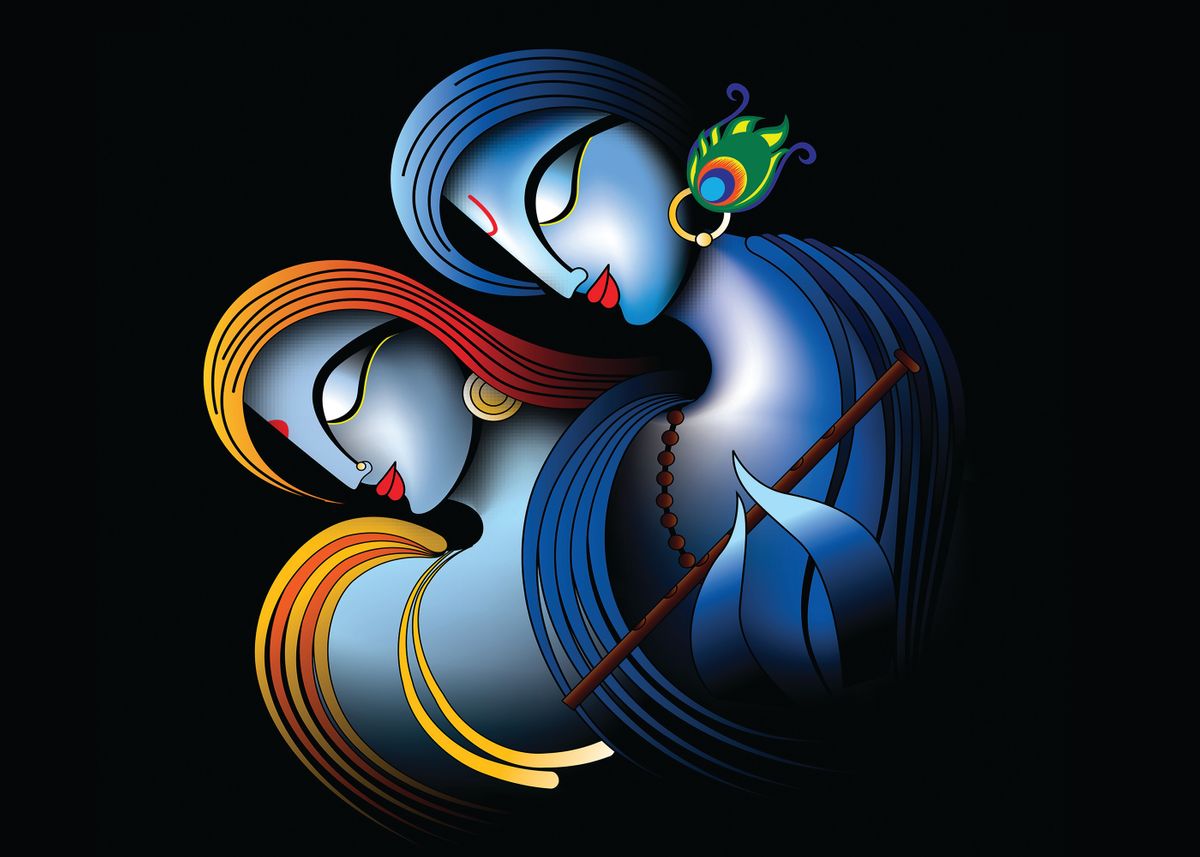 Radha Krishna Black Wallpapers - Top Free Radha Krishna Black ...