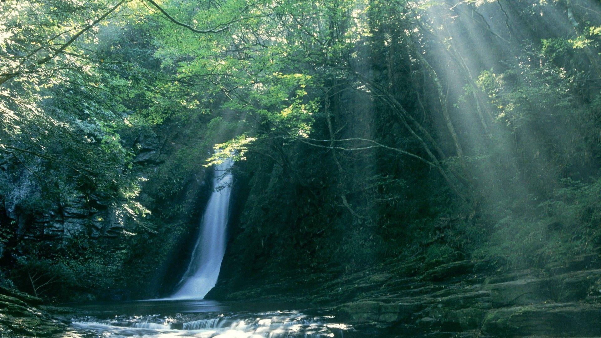 Japanese Waterfall Wallpapers - Top Free Japanese Waterfall Backgrounds ...