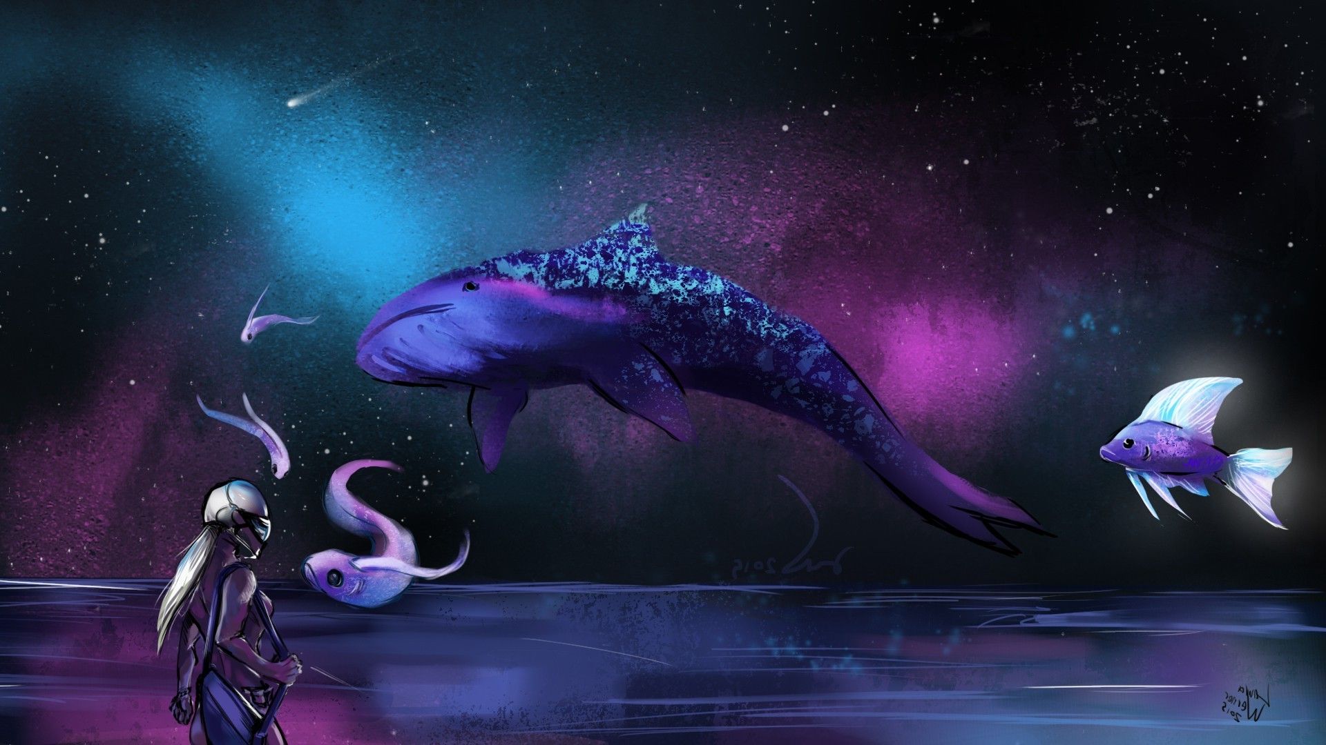 Space Whale Wallpapers - Top Free Space Whale Backgrounds - WallpaperAccess
