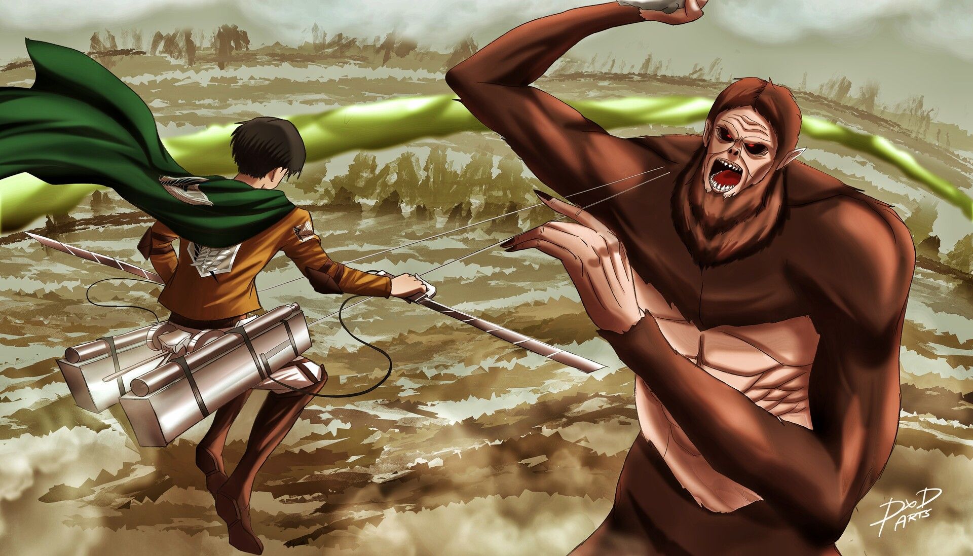 Levi Vs Beast Titan Wallpapers - Top Free Levi Vs Beast Titan ...