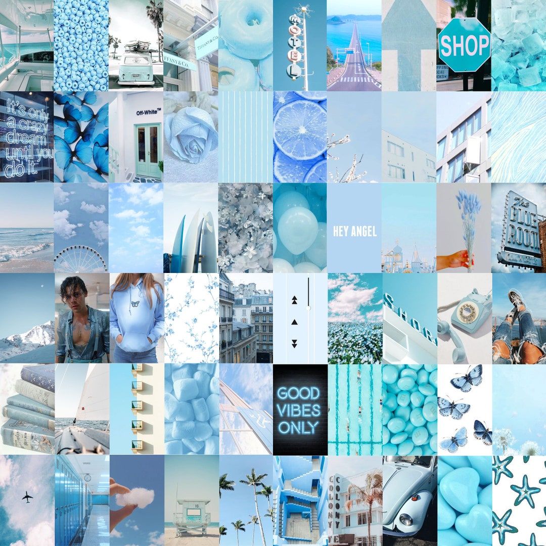 Light Blue Collage Wallpapers - Top Free Light Blue Collage Backgrounds ...