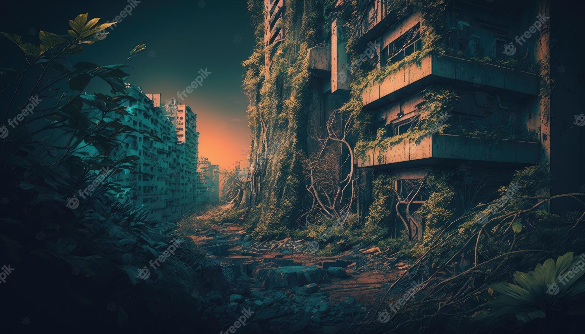 Overgrown City Wallpapers - Top Free Overgrown City Backgrounds ...