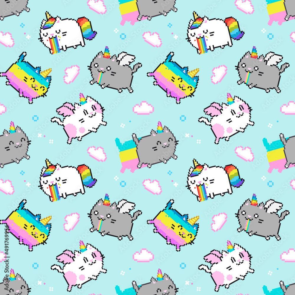 Cat Pixel Art Wallpapers - Top Free Cat Pixel Art Backgrounds ...
