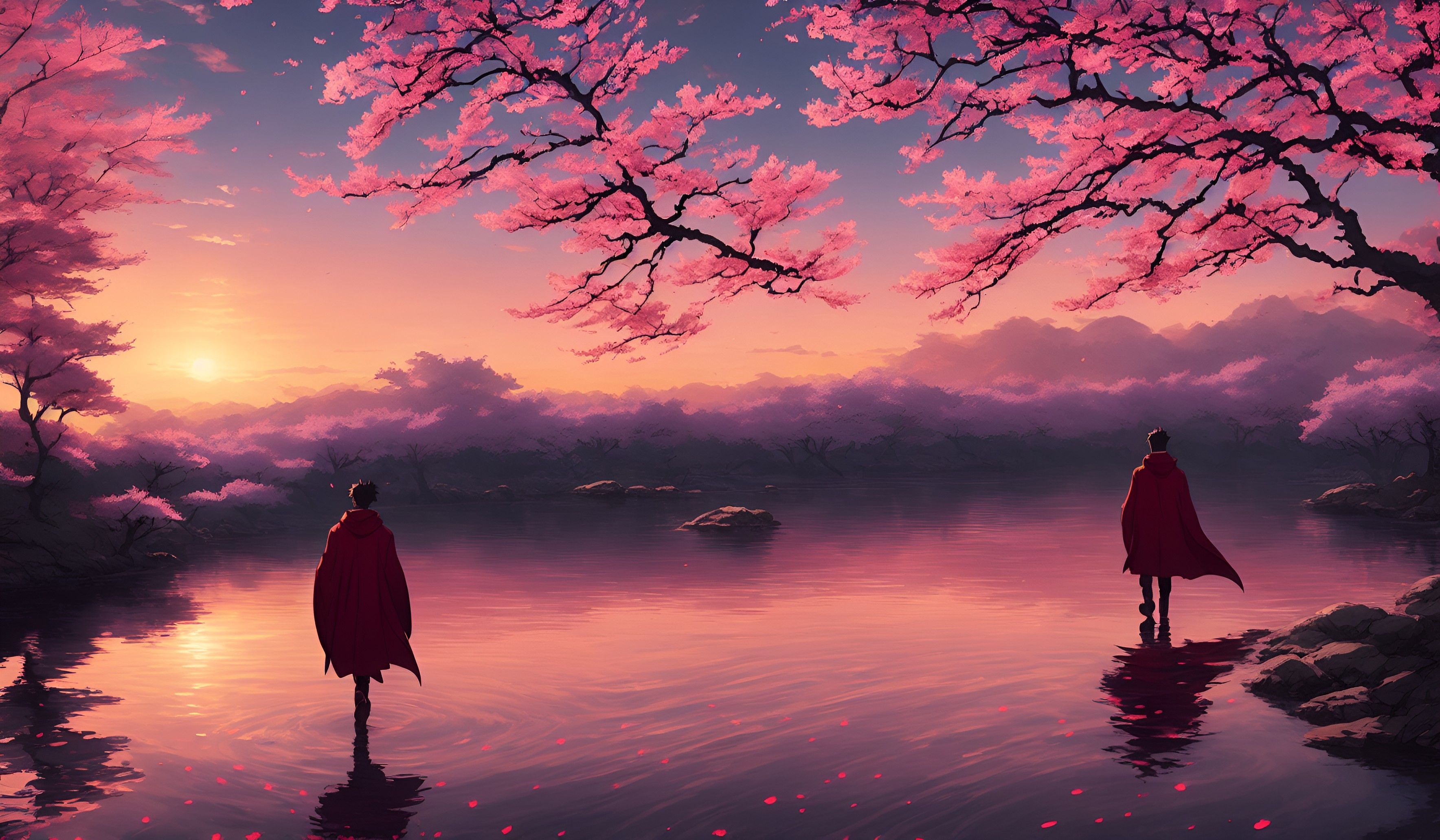 Red Anime Scenery Wallpapers - Top Free Red Anime Scenery Backgrounds ...