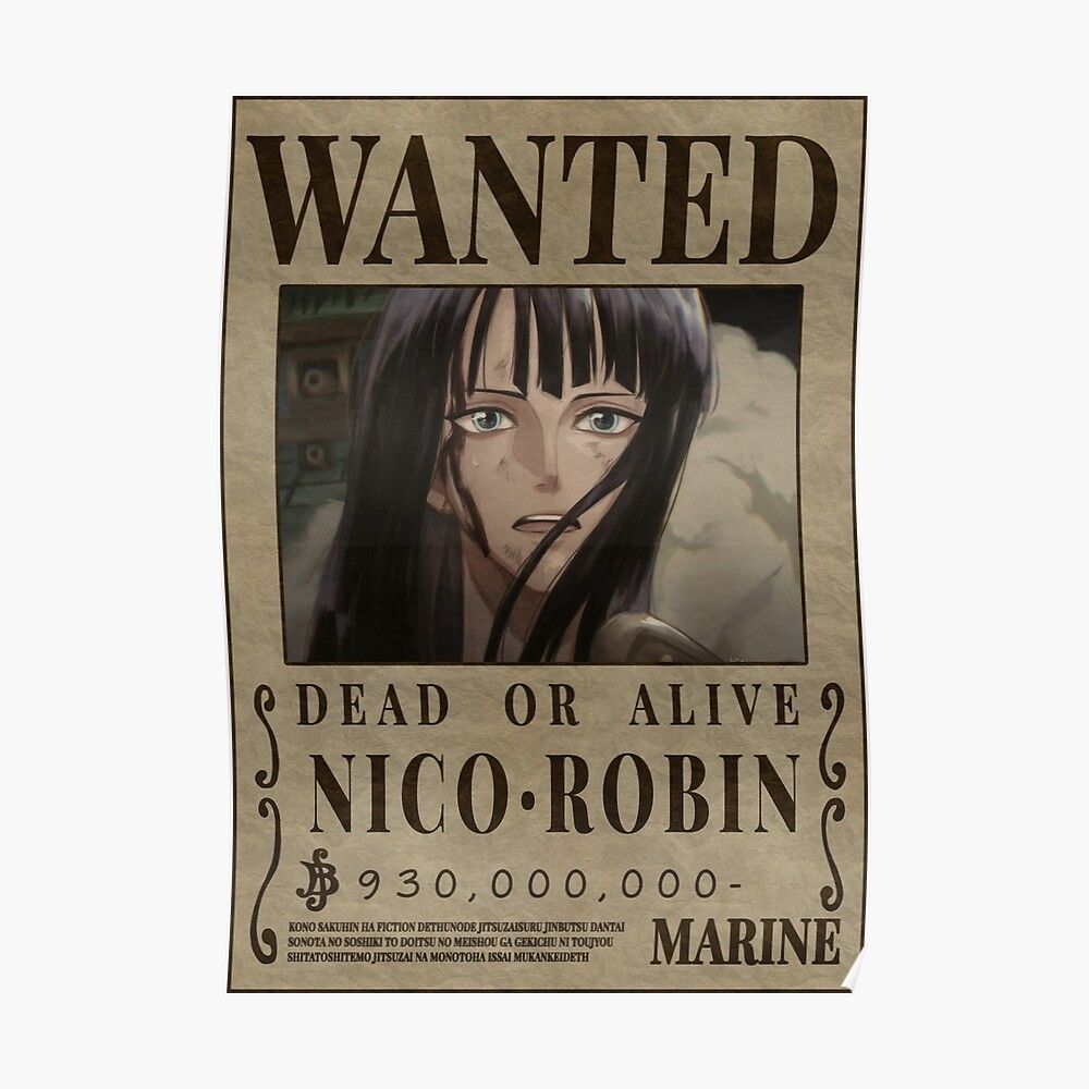 Nico Robin Wanted Poster Wallpapers - Top Free Nico Robin Wanted Poster ...