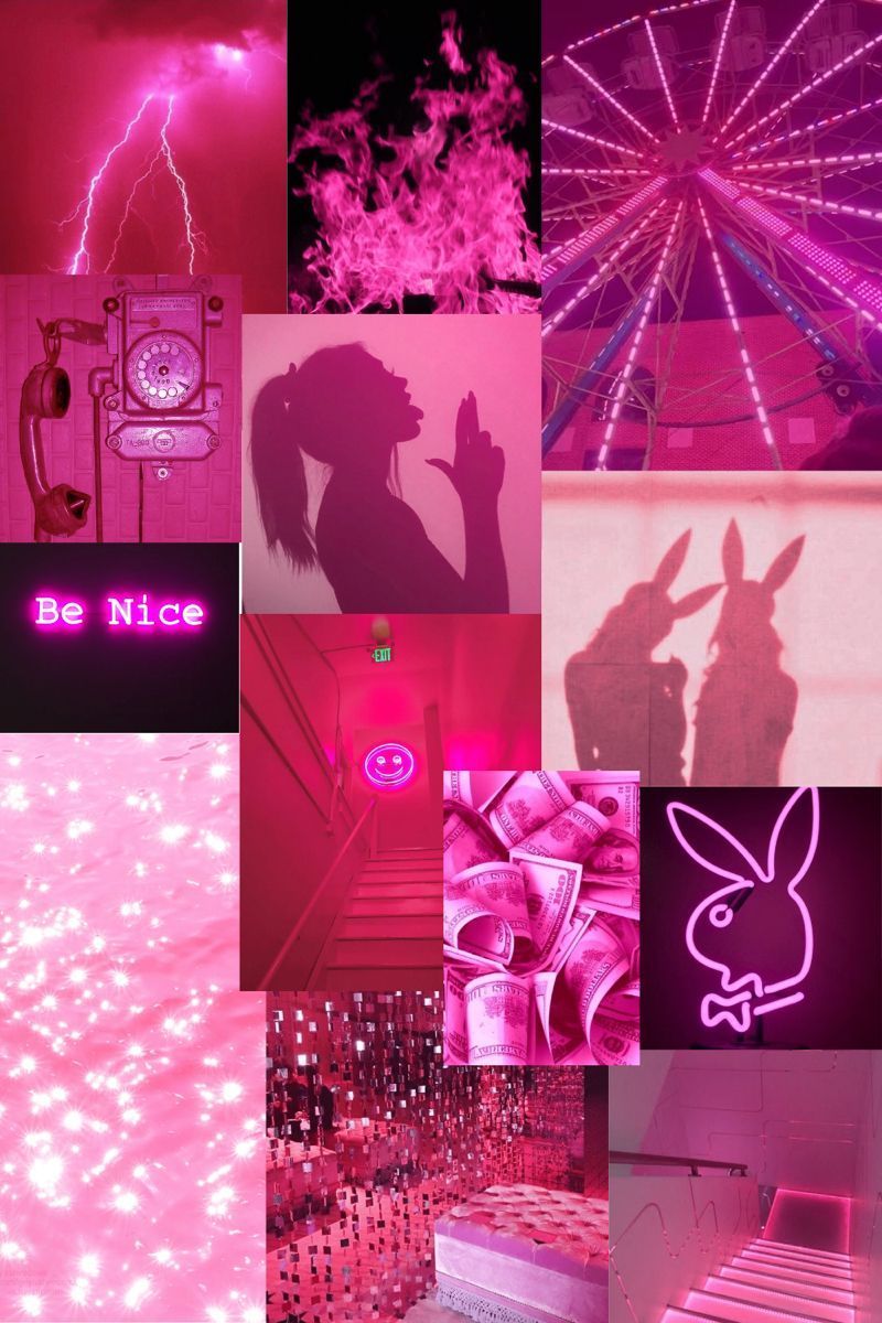 Hot Pink Collage Wallpapers - Top Free Hot Pink Collage Backgrounds ...