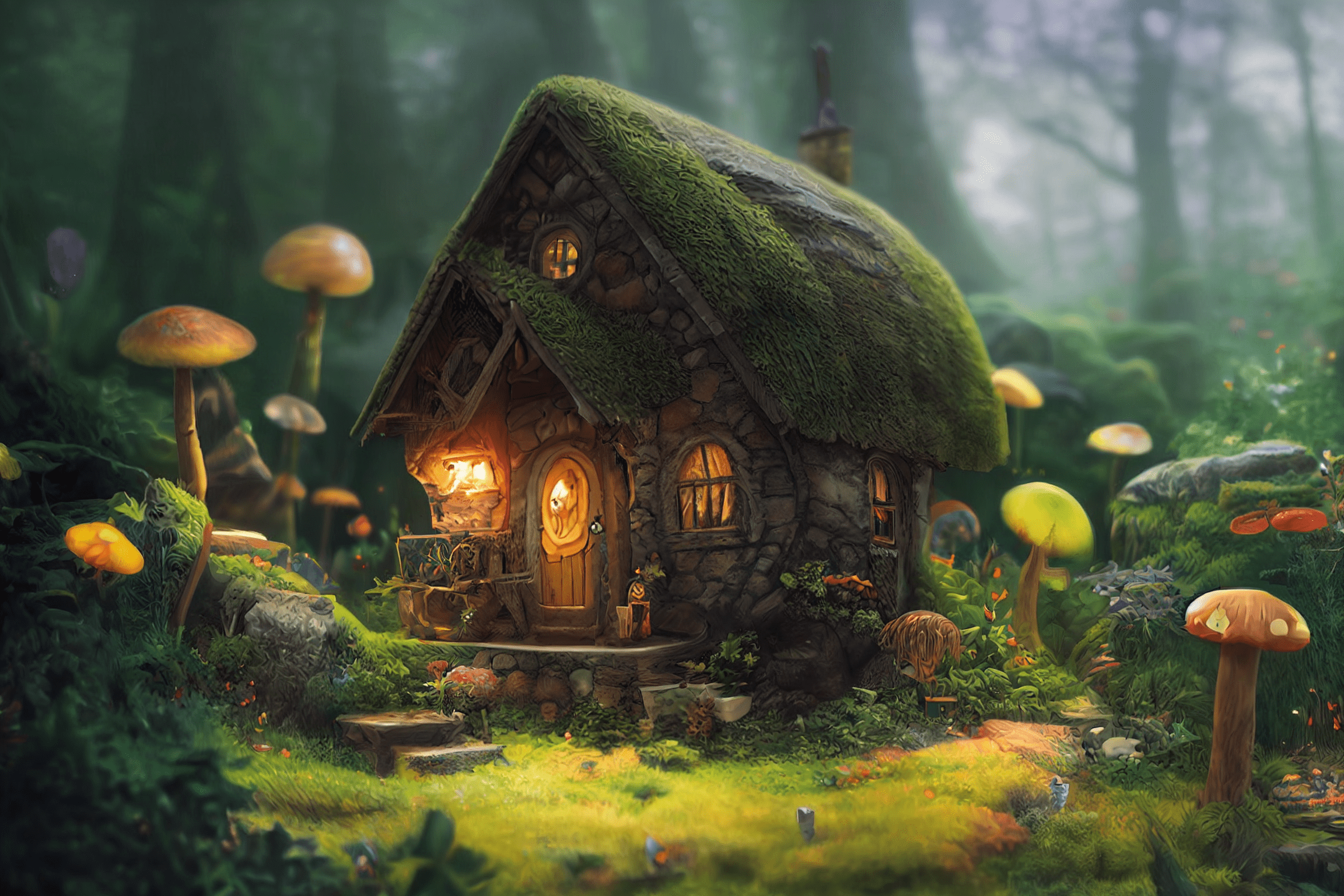 Forest Cottage Wallpapers - Top Free Forest Cottage Backgrounds ...