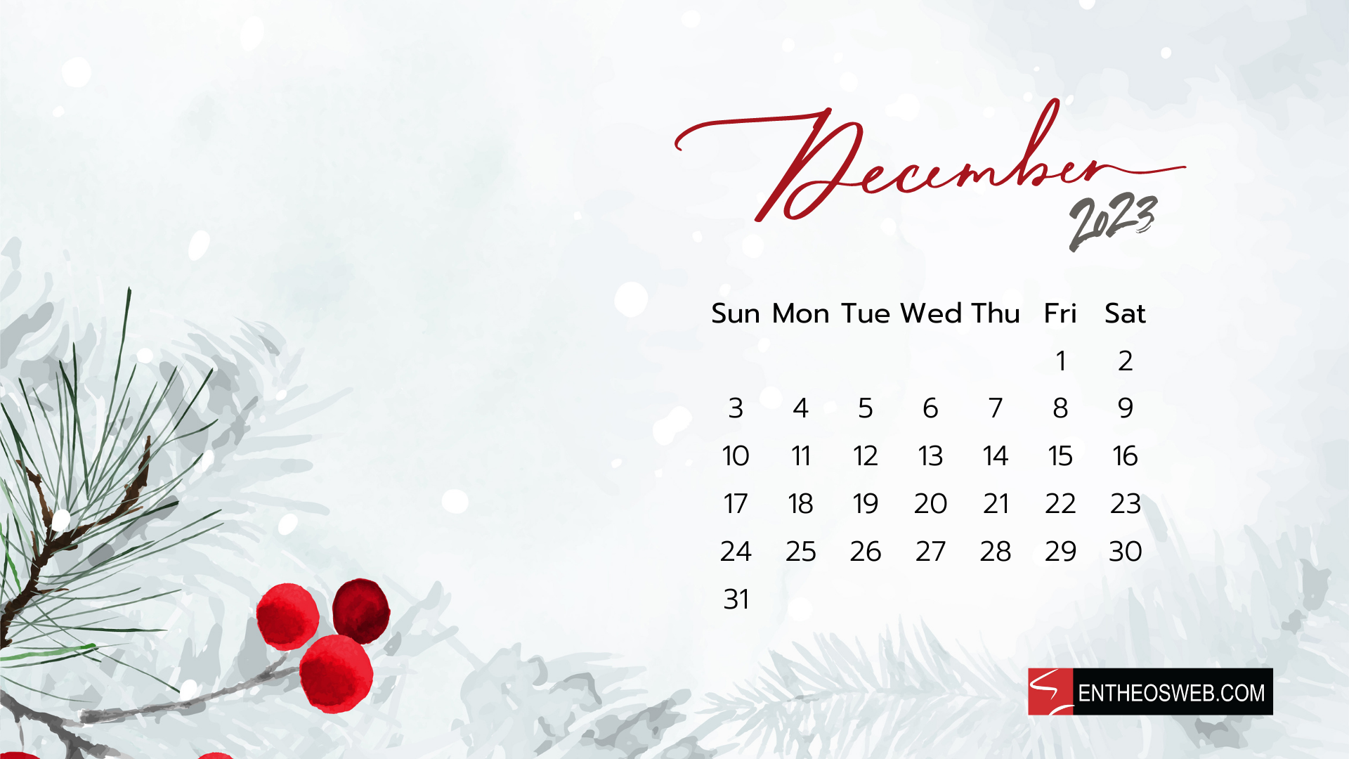December 2023 Calendar Wallpapers - Top Free December 2023 Calendar ...