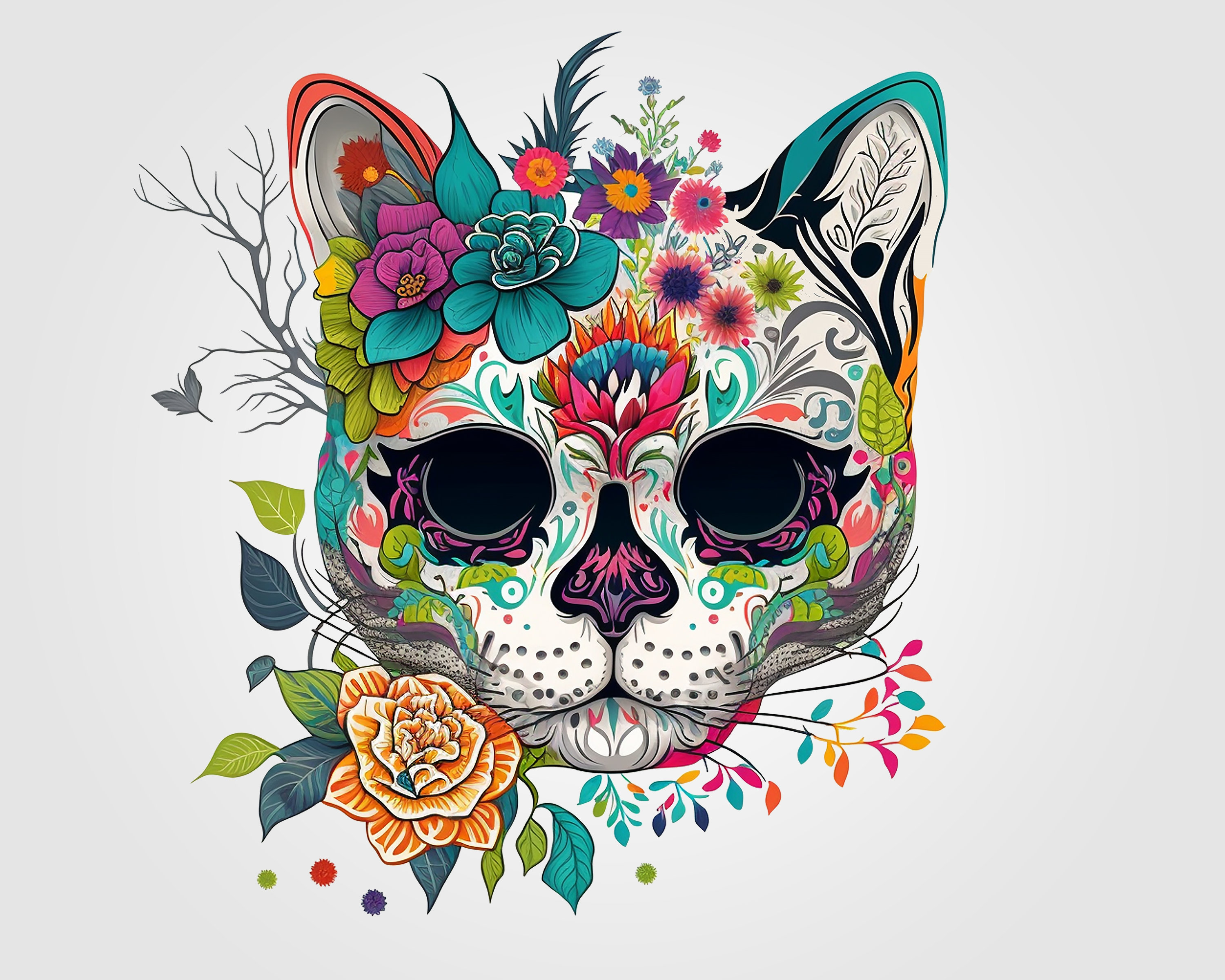 Sugar Skull Cat Wallpapers - Top Free Sugar Skull Cat Backgrounds ...