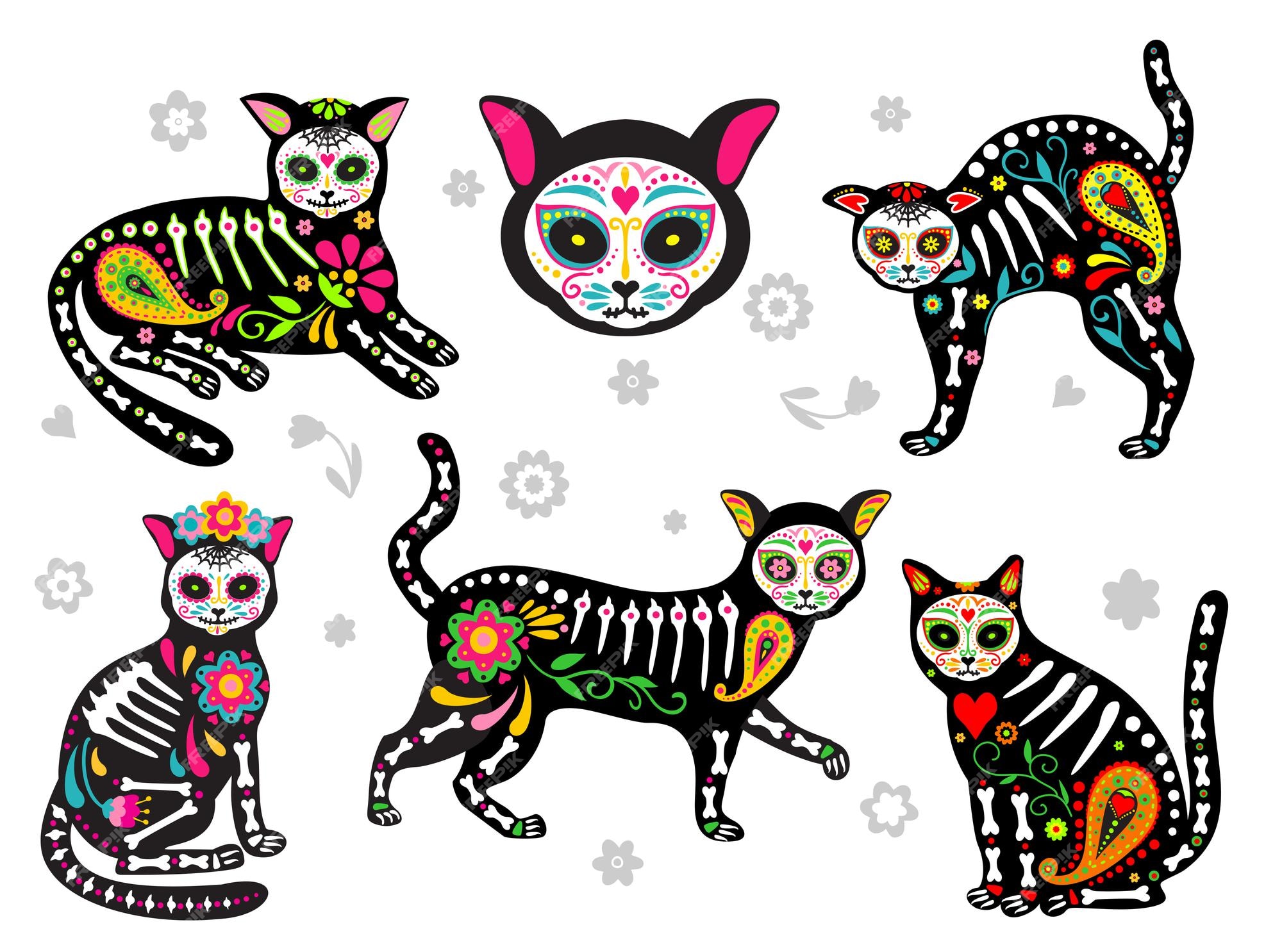 Sugar Skull Cat Wallpapers - Top Free Sugar Skull Cat Backgrounds ...