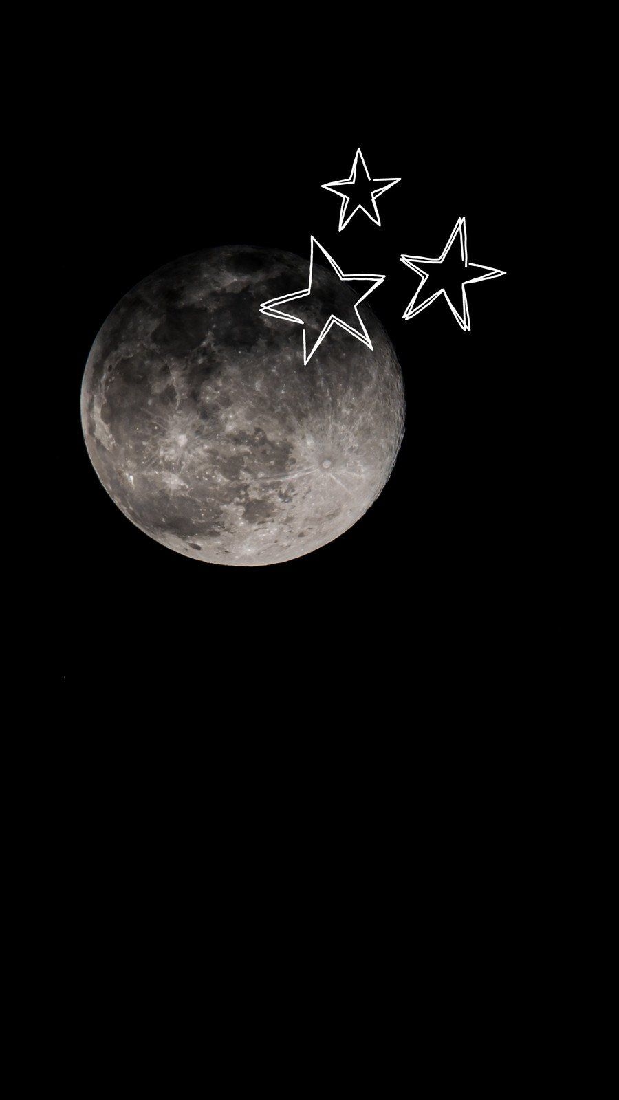 Moon With Stars Wallpapers - Top Free Moon With Stars Backgrounds ...