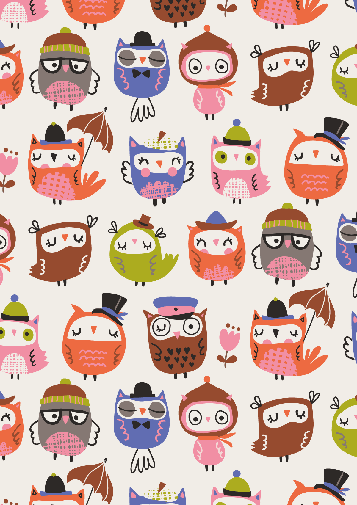 Owl Pattern Wallpapers - Top Free Owl Pattern Backgrounds - WallpaperAccess