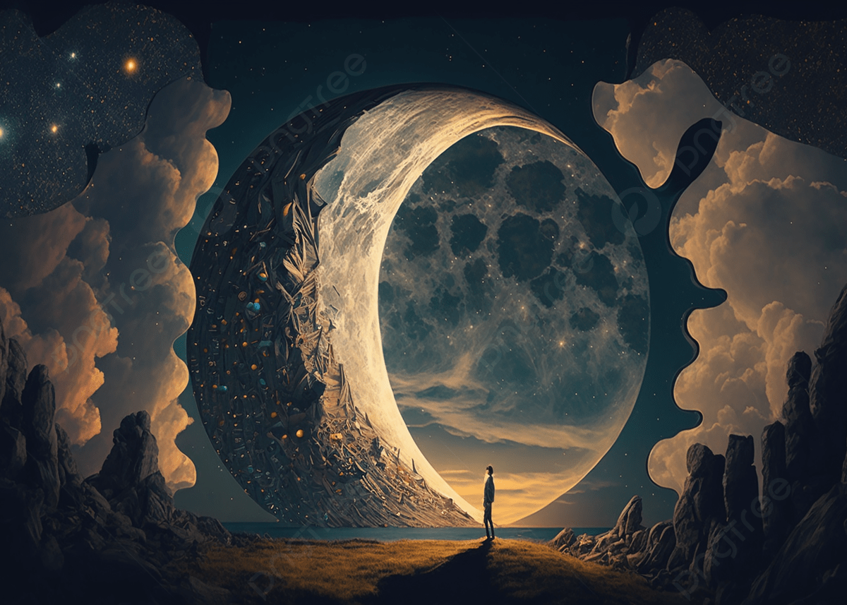 Moon Painting Wallpapers - Top Free Moon Painting Backgrounds ...