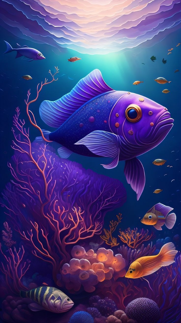 Purple Fish Wallpapers - Top Free Purple Fish Backgrounds - WallpaperAccess