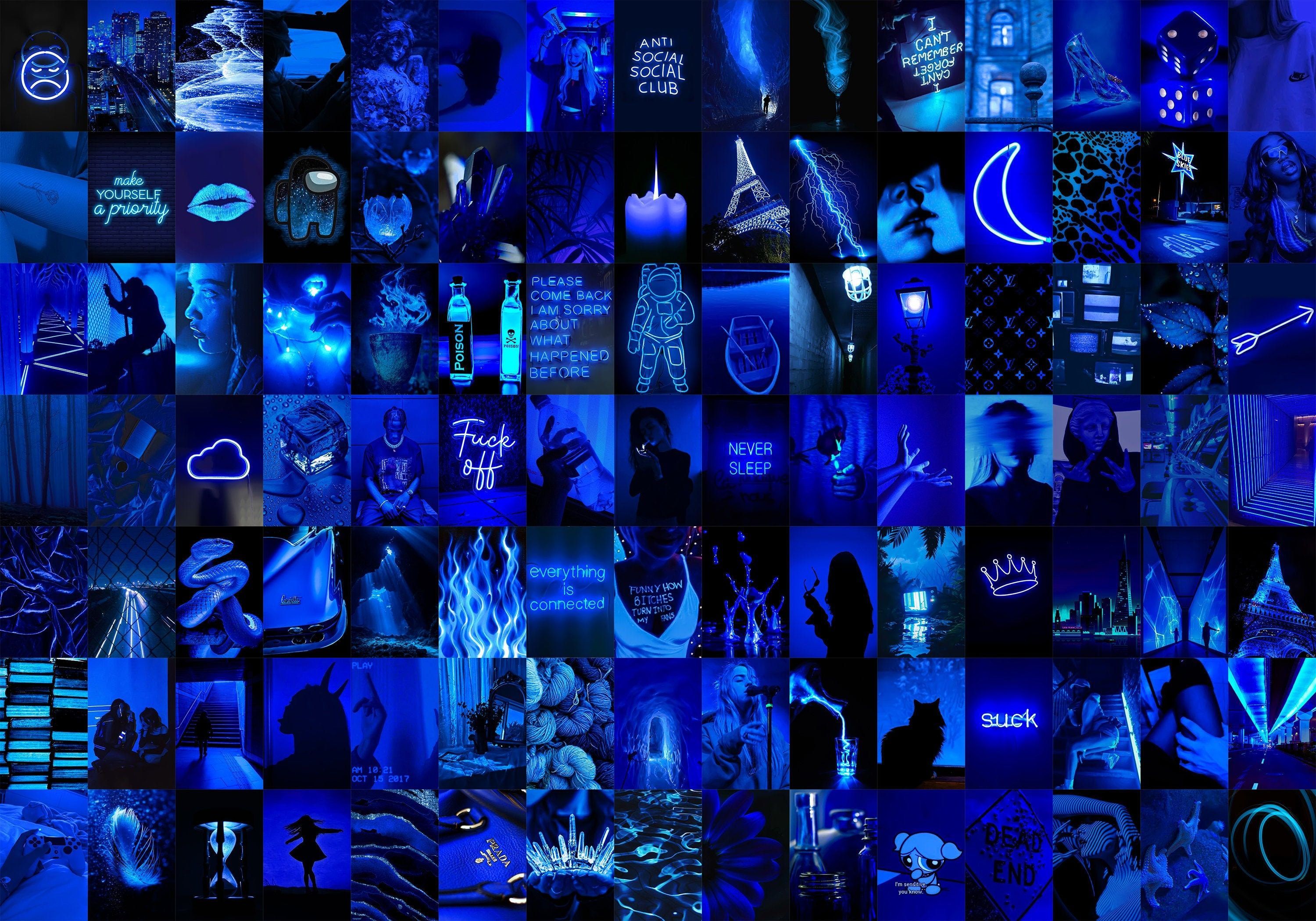 Dark Blue Collage Wallpapers - Top Free Dark Blue Collage Backgrounds ...