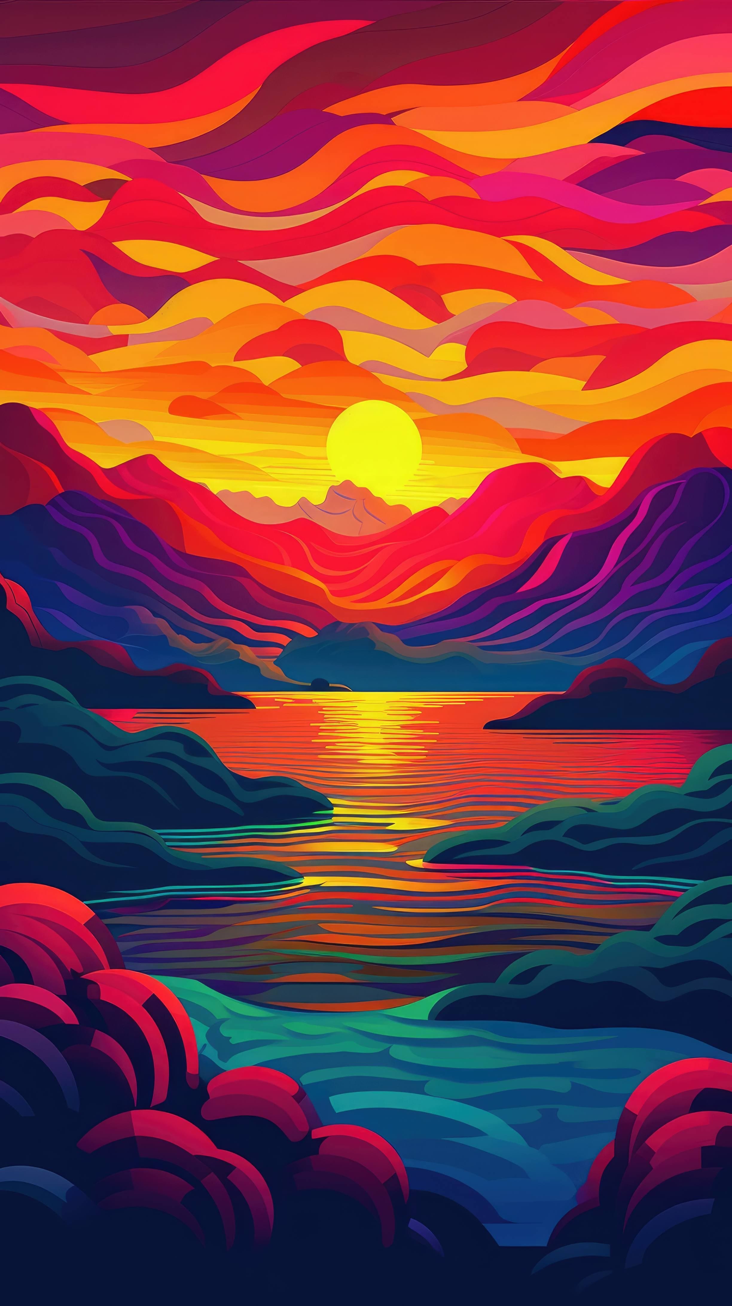 Sunrise Art Wallpapers - Top Free Sunrise Art Backgrounds - WallpaperAccess