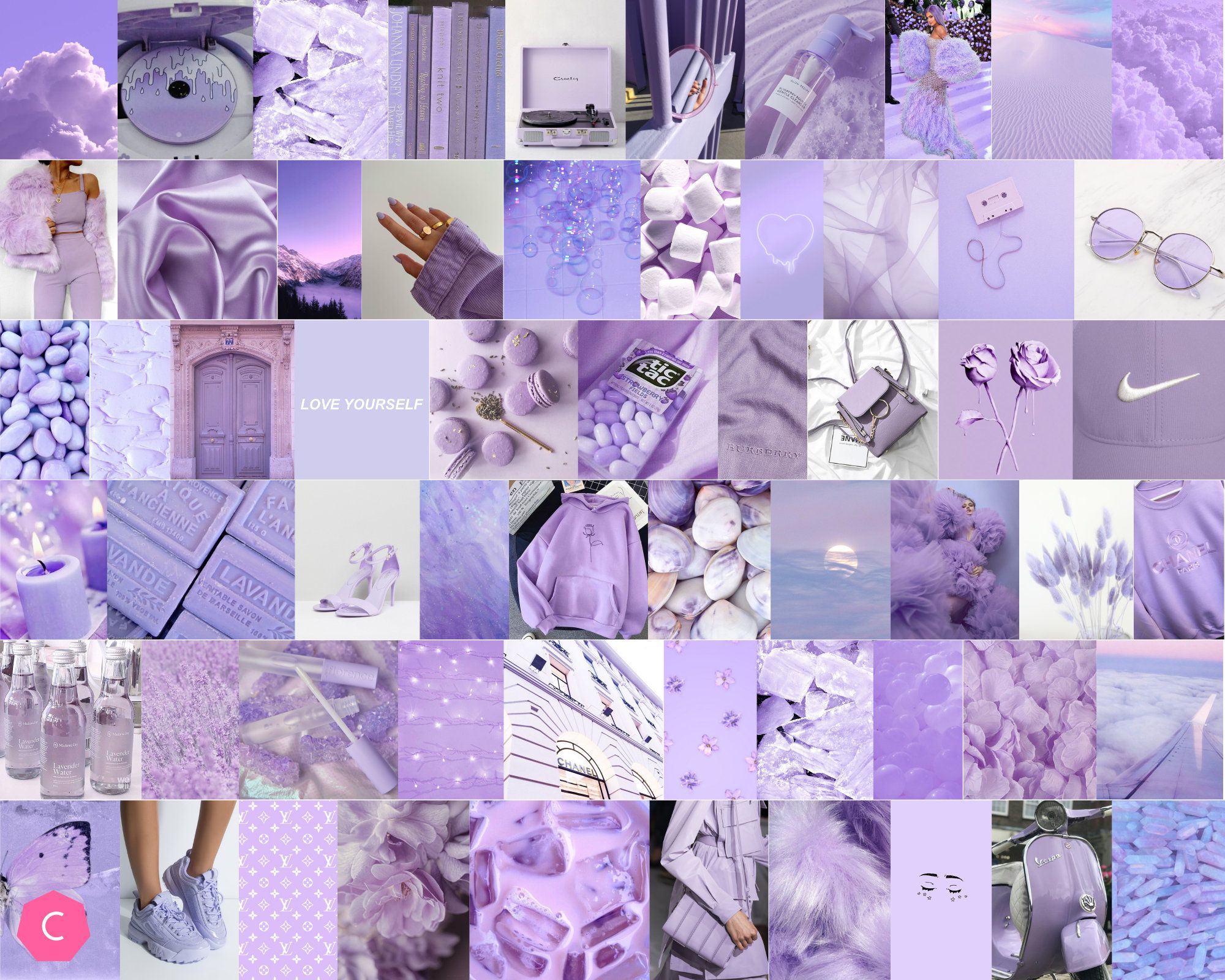 Lavender Collage Wallpapers - Top Free Lavender Collage Backgrounds ...