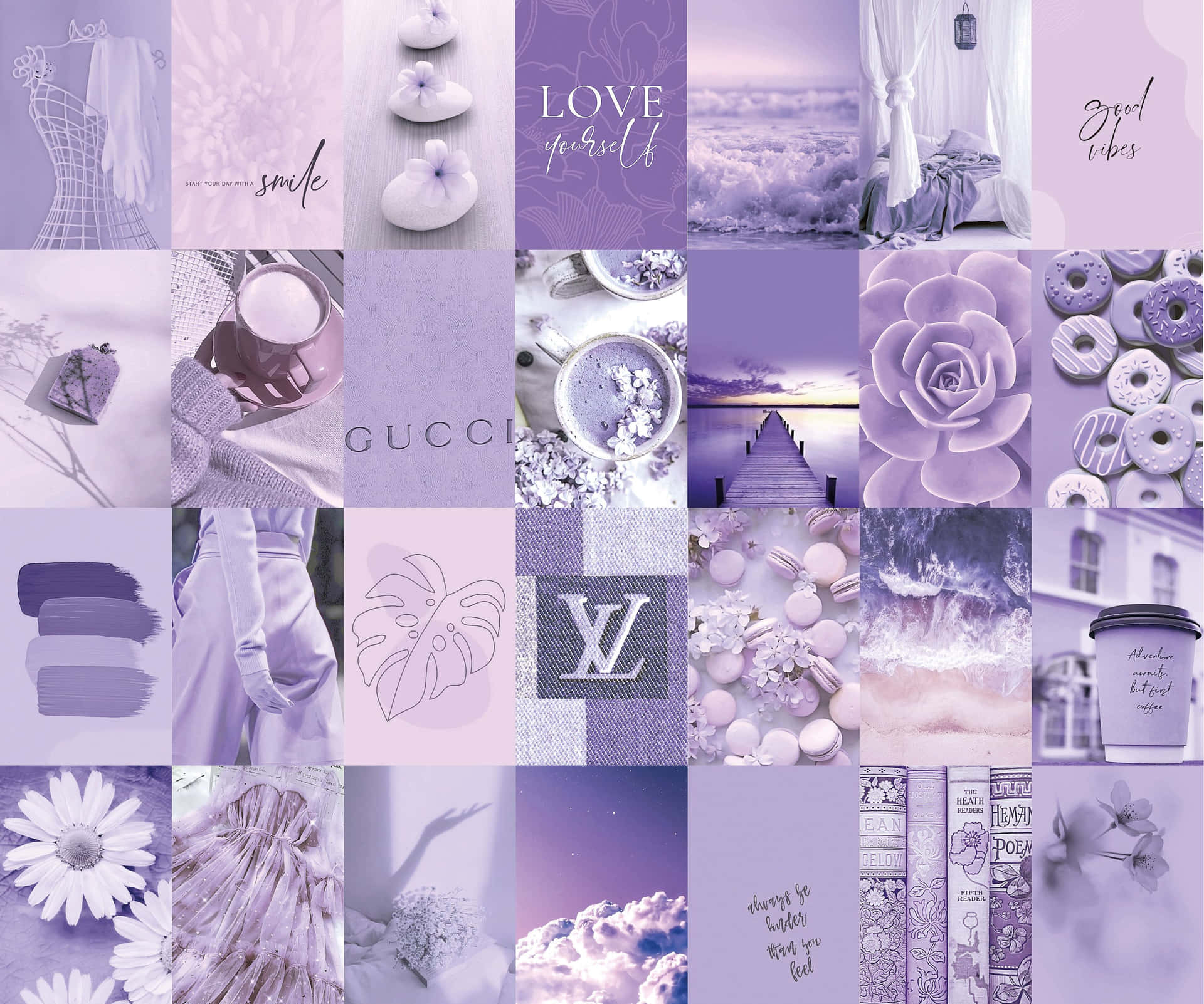 Lavender Collage Wallpapers - Top Free Lavender Collage Backgrounds ...