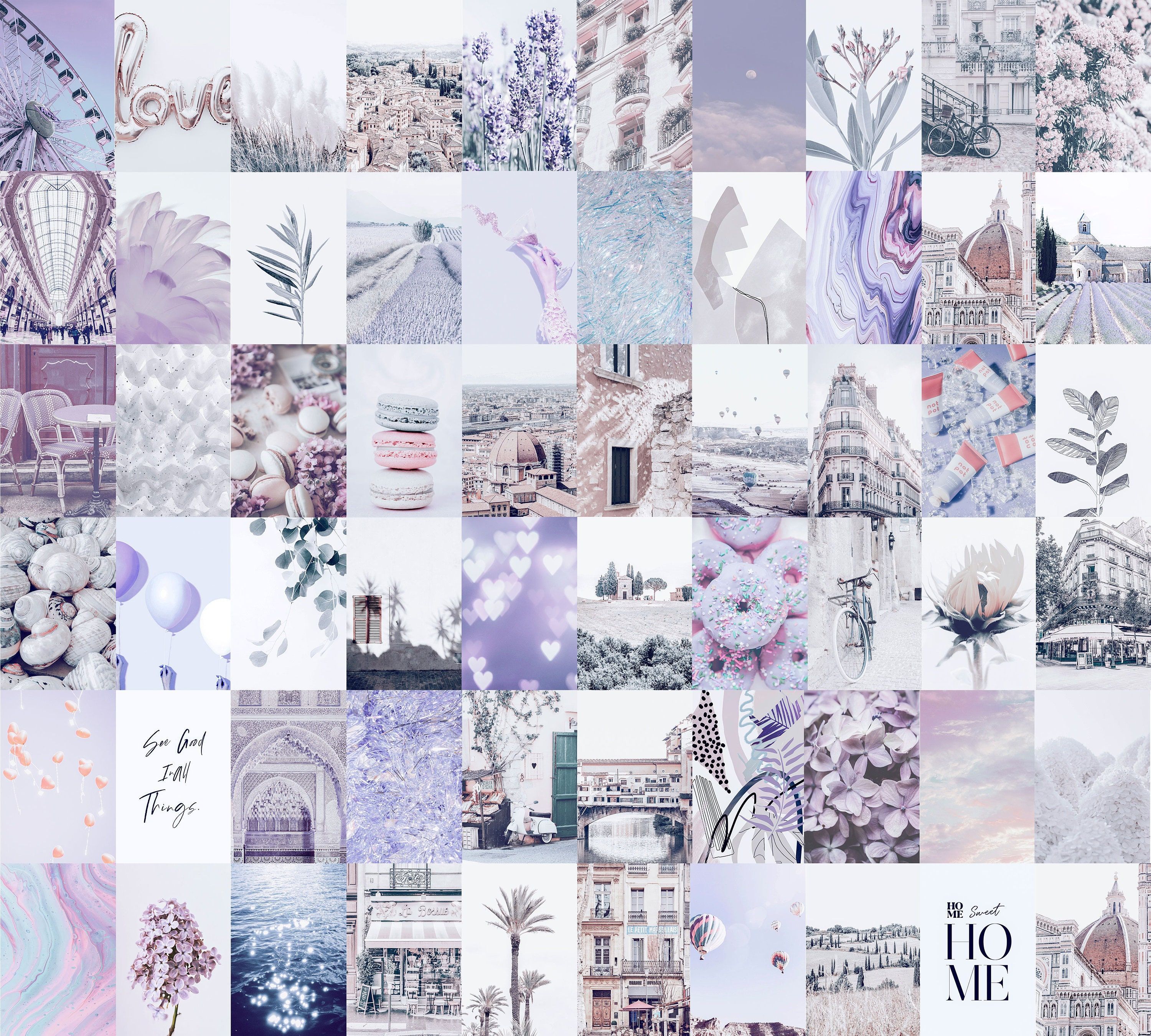 Lavender Collage Wallpapers - Top Free Lavender Collage Backgrounds ...