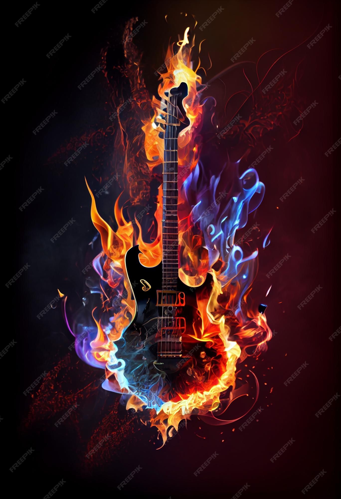 Fire Guitar Wallpapers - Top Free Fire Guitar Backgrounds - WallpaperAccess