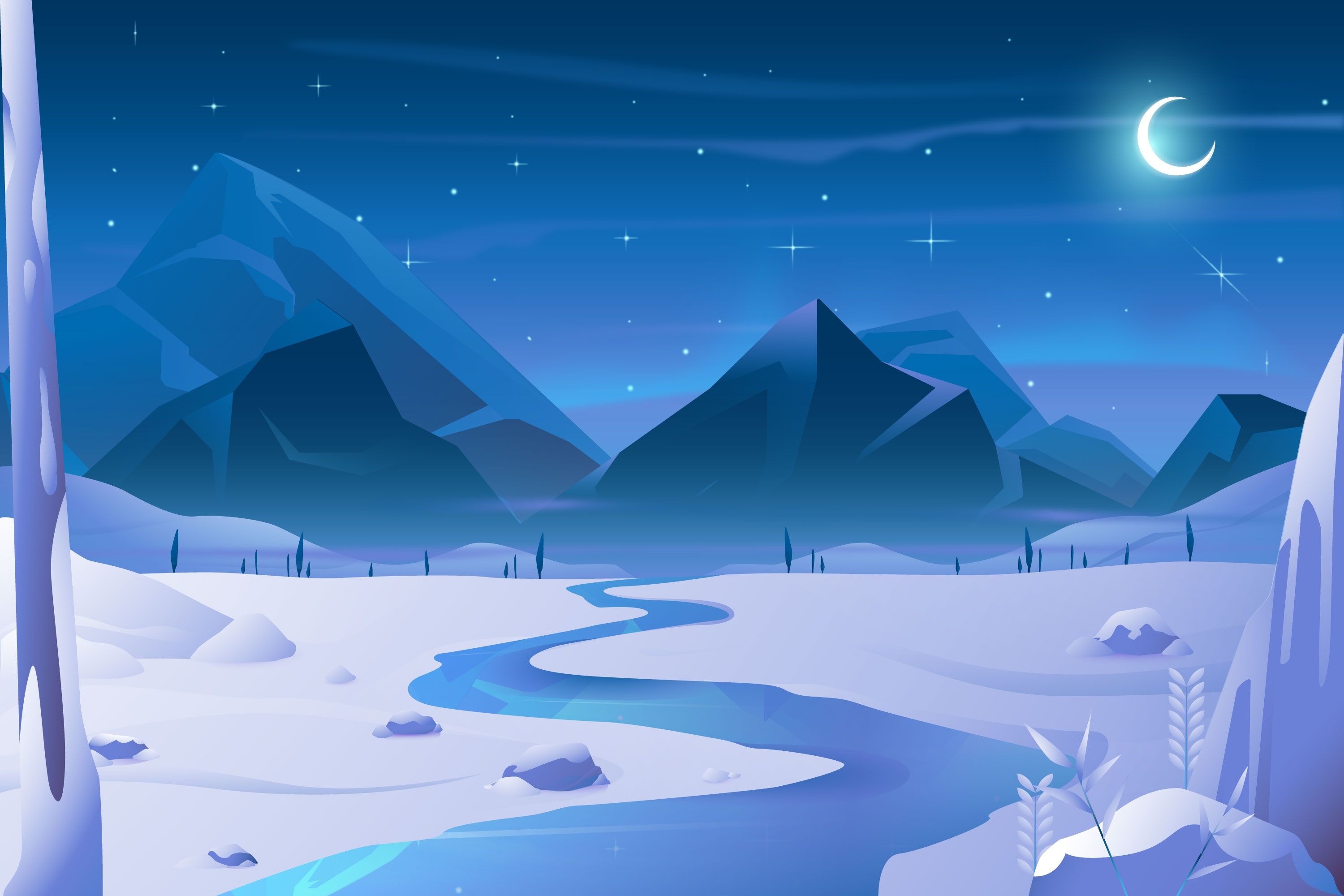 Winter Drawing Wallpapers - Top Free Winter Drawing Backgrounds ...