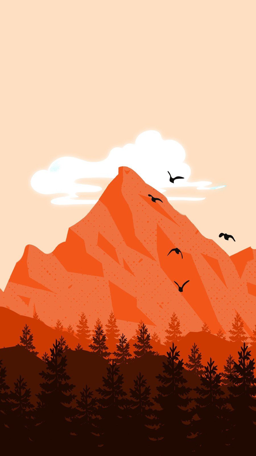 Orange Mountain Wallpapers - Top Free Orange Mountain Backgrounds ...