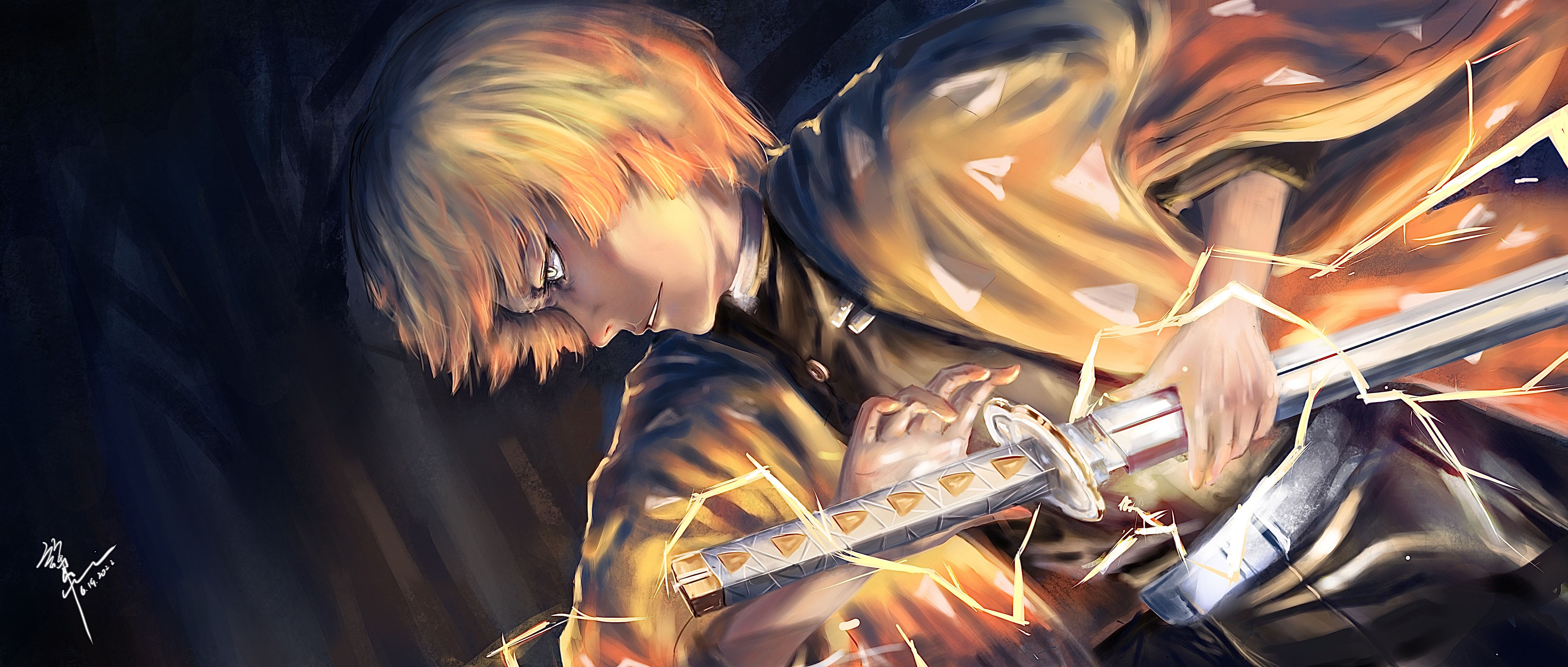 Zenitsu dark Wallpapers - Top Free Zenitsu dark Backgrounds ...