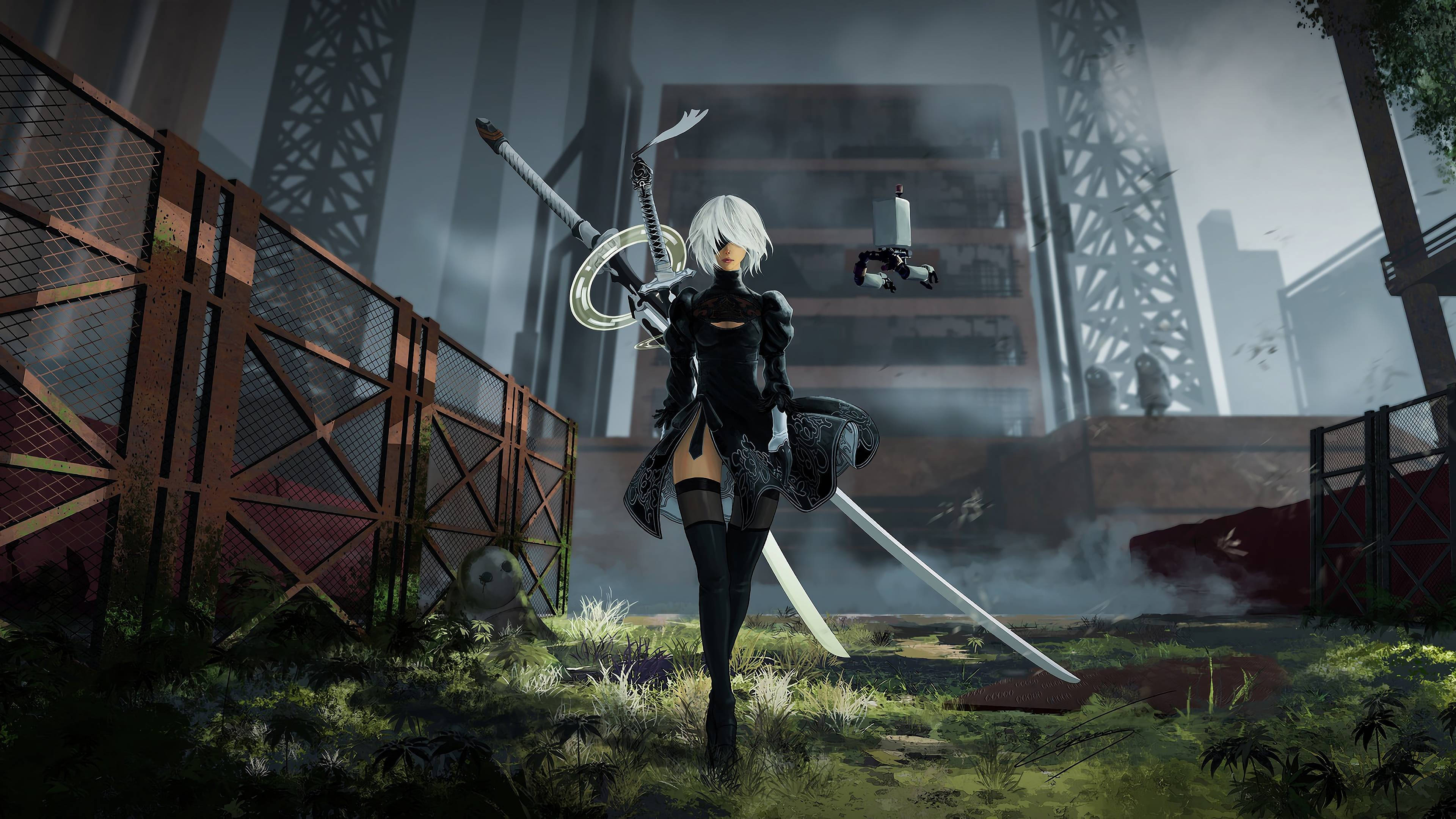 Nier 2B Wallpapers - Top Free Nier 2B Backgrounds - WallpaperAccess