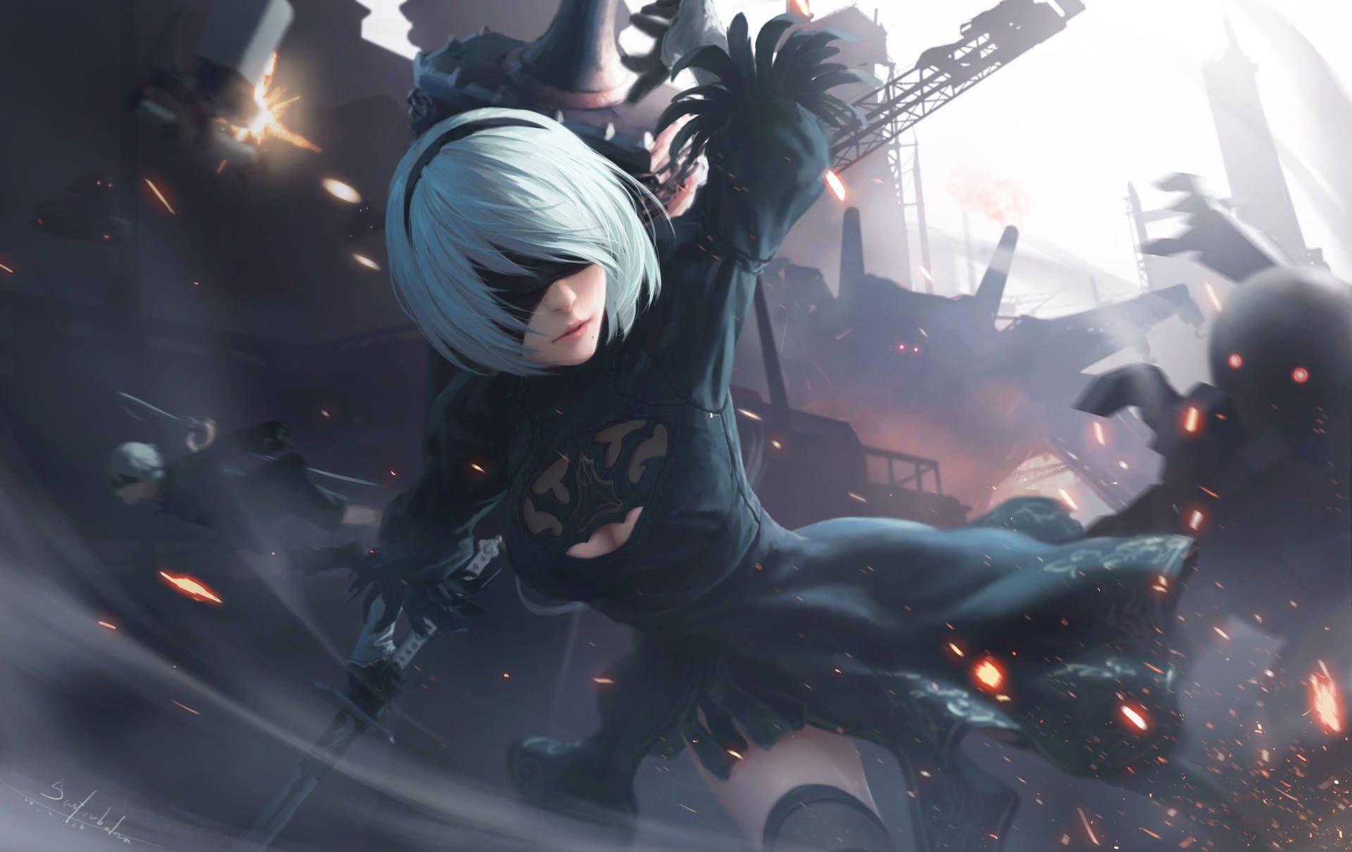Nier 2B Wallpapers - Top Free Nier 2B Backgrounds - WallpaperAccess
