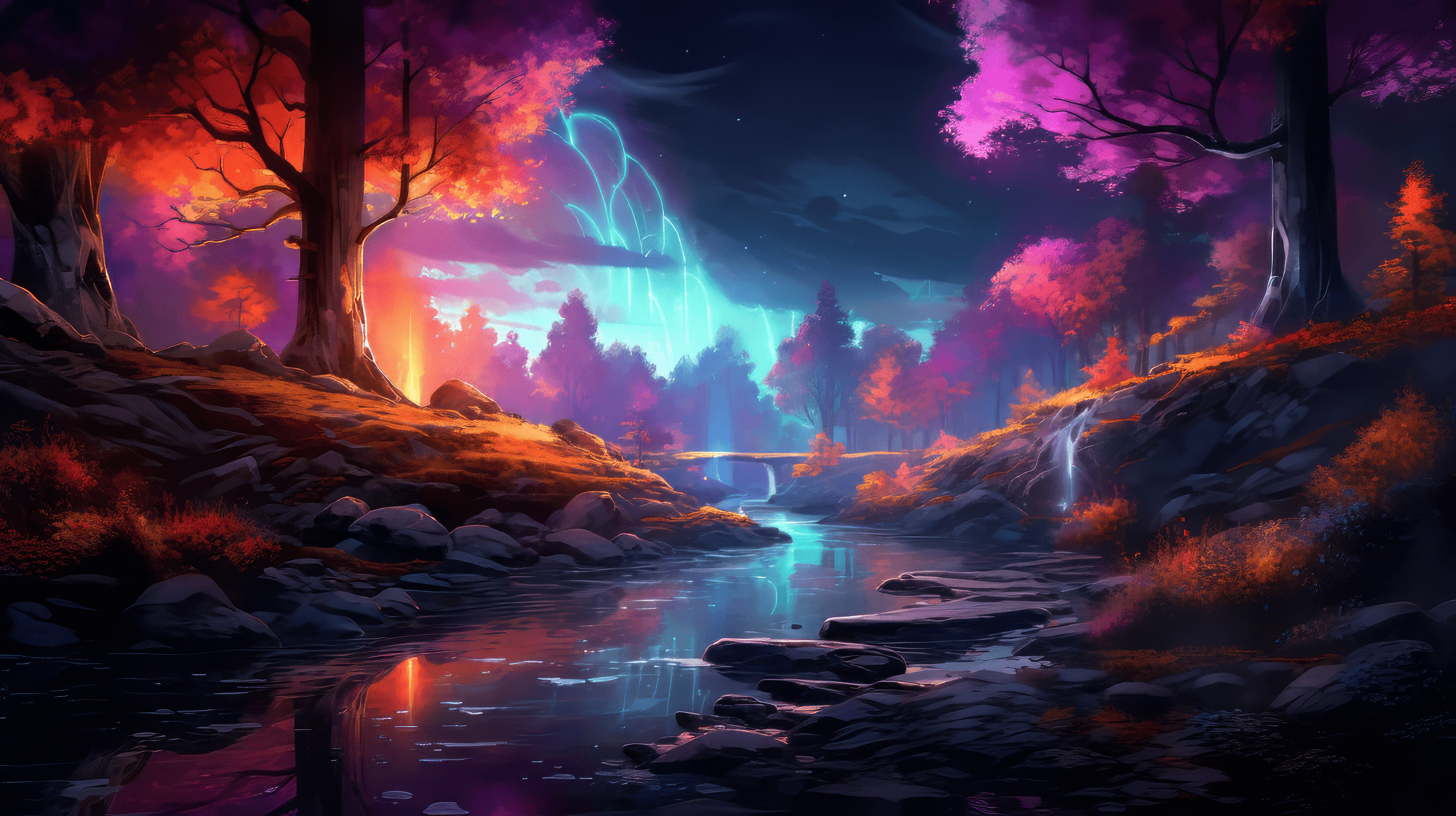 Neon Forest Wallpapers - Top Free Neon Forest Backgrounds - WallpaperAccess