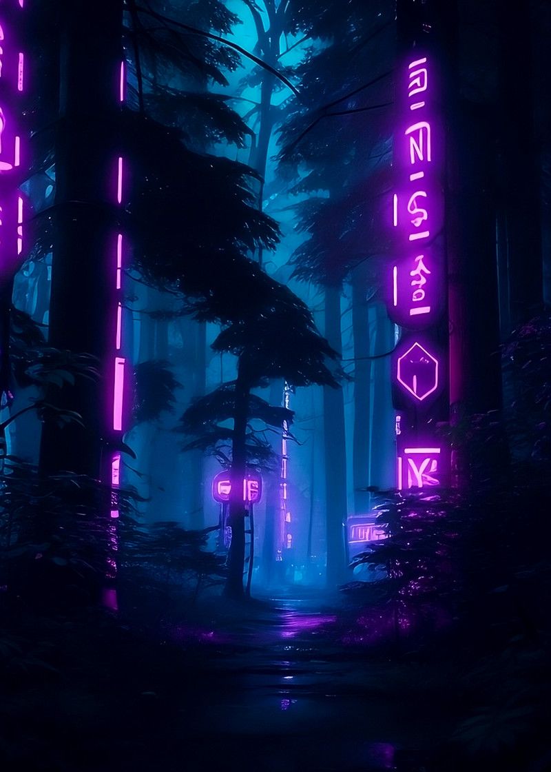 Neon Forest Wallpapers - Top Free Neon Forest Backgrounds - WallpaperAccess