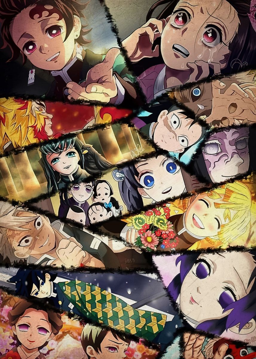 Demon Slayer Collage Wallpapers - Top Free Demon Slayer Collage ...