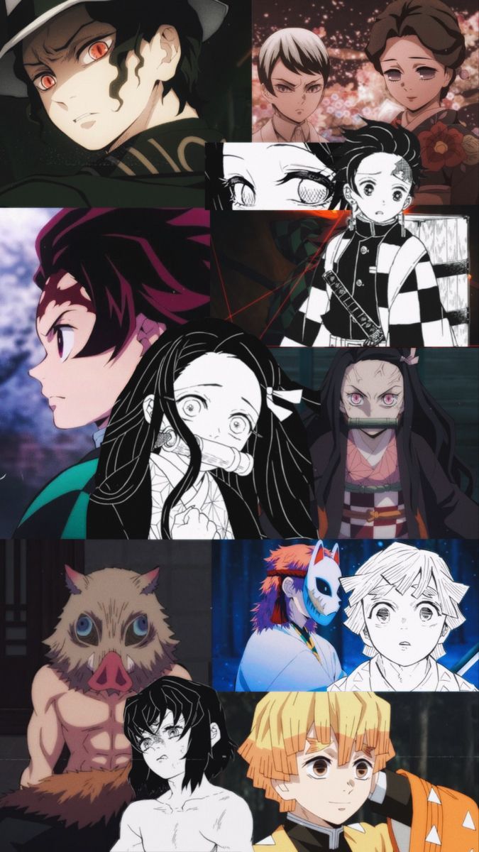 Demon Slayer Collage Wallpapers - Top Free Demon Slayer Collage ...