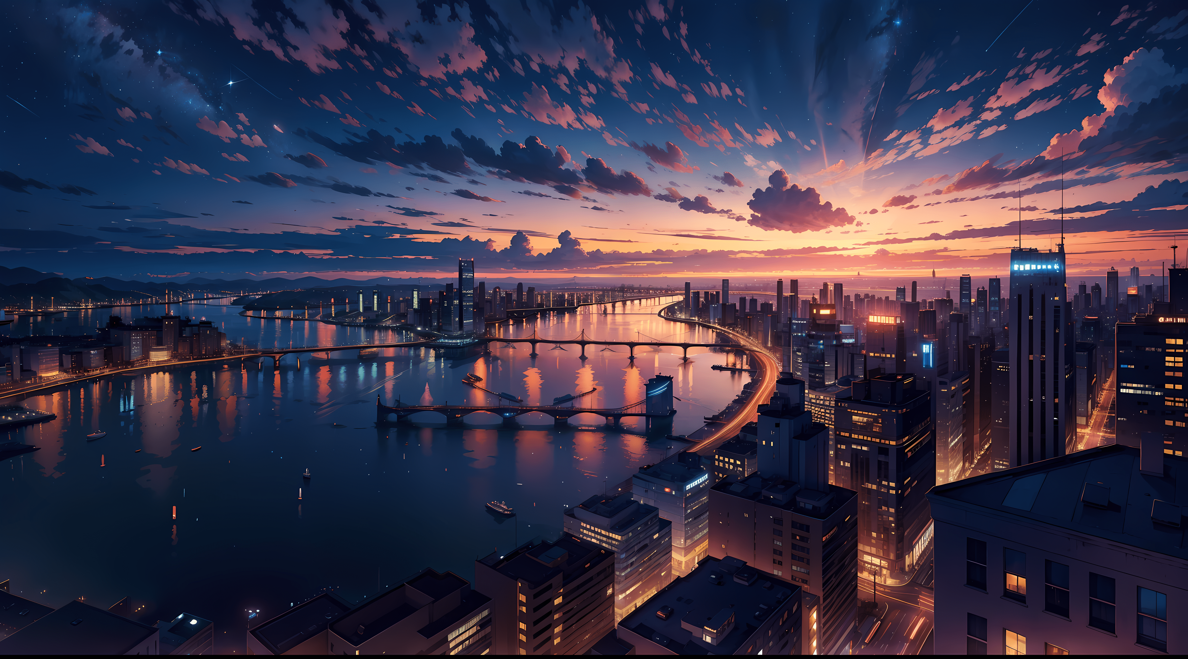 Anime City Landscape Wallpapers - Top Free Anime City Landscape ...