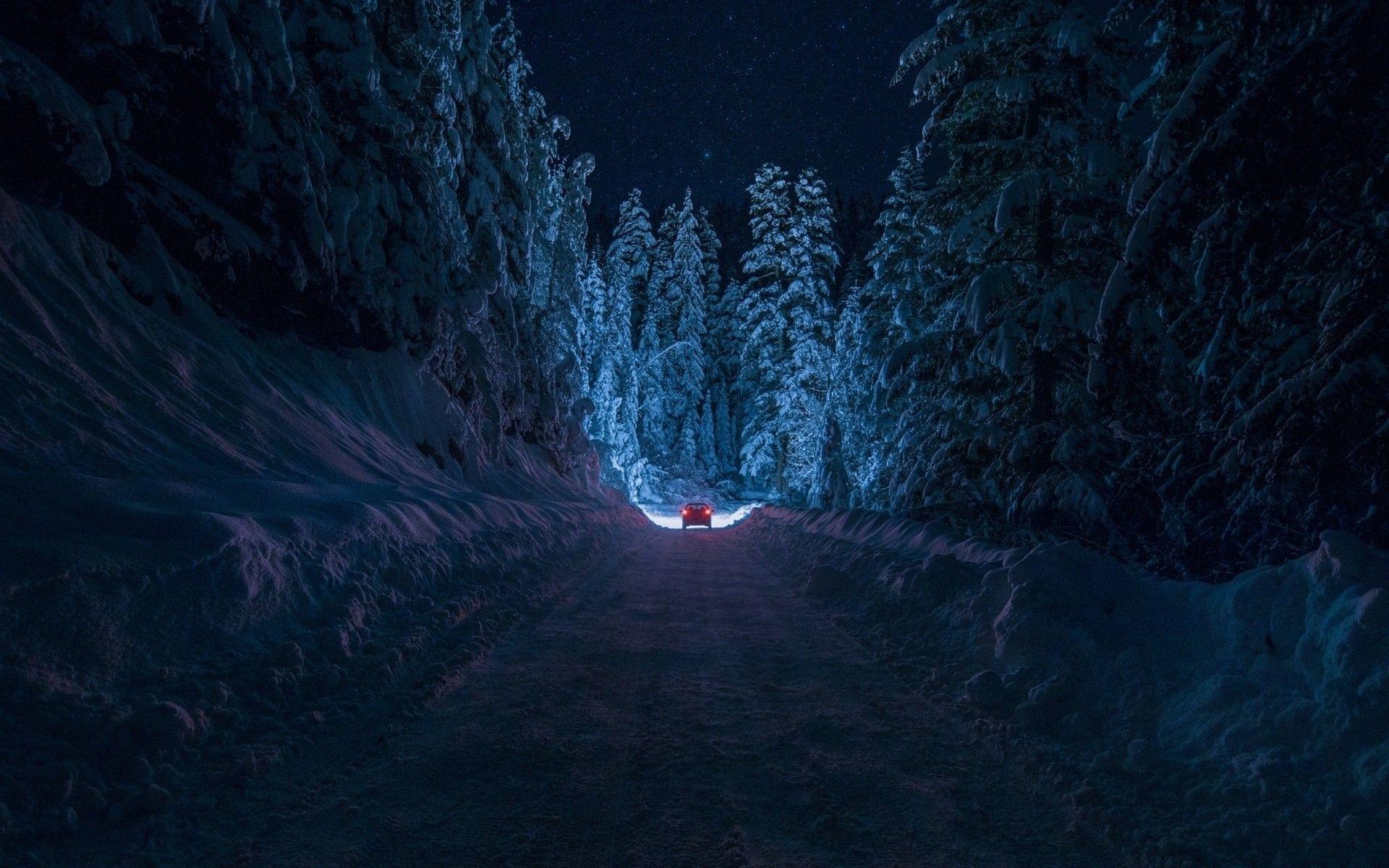 Night Snow Wallpapers - Top Free Night Snow Backgrounds - WallpaperAccess