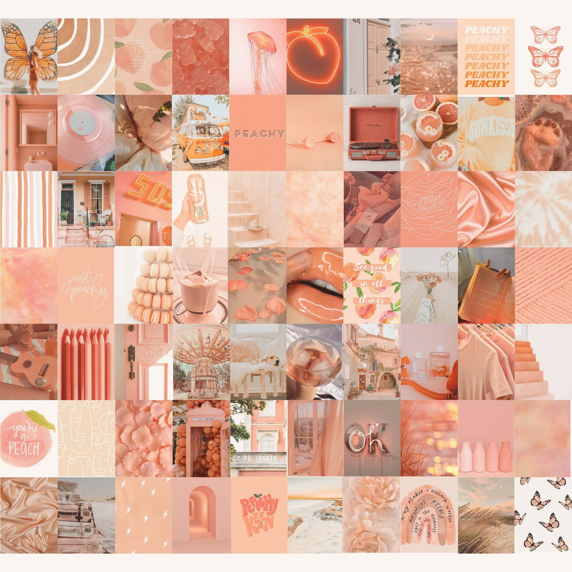 Peach Collage Wallpapers - Top Free Peach Collage Backgrounds ...