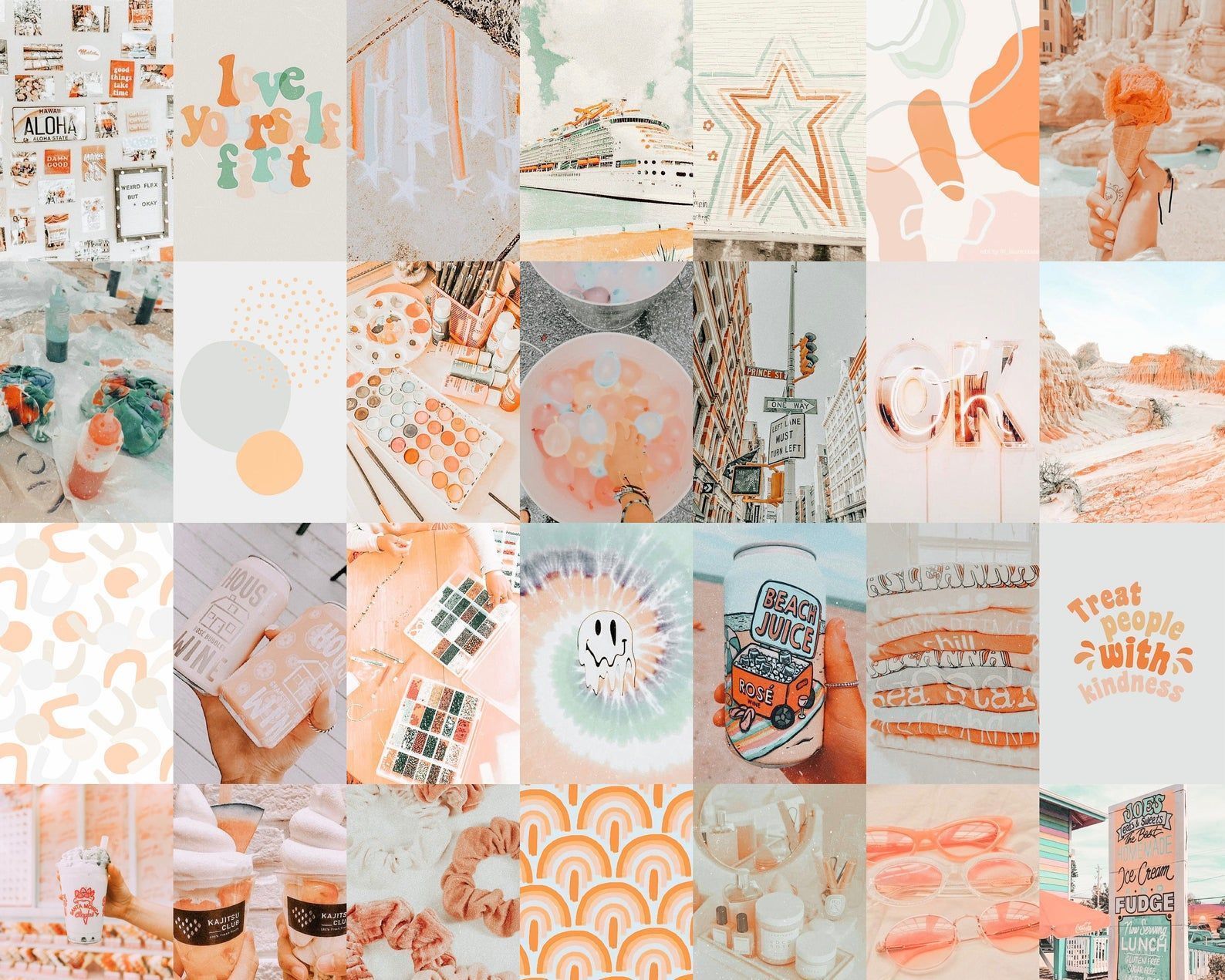 Peach Collage Wallpapers - Top Free Peach Collage Backgrounds ...