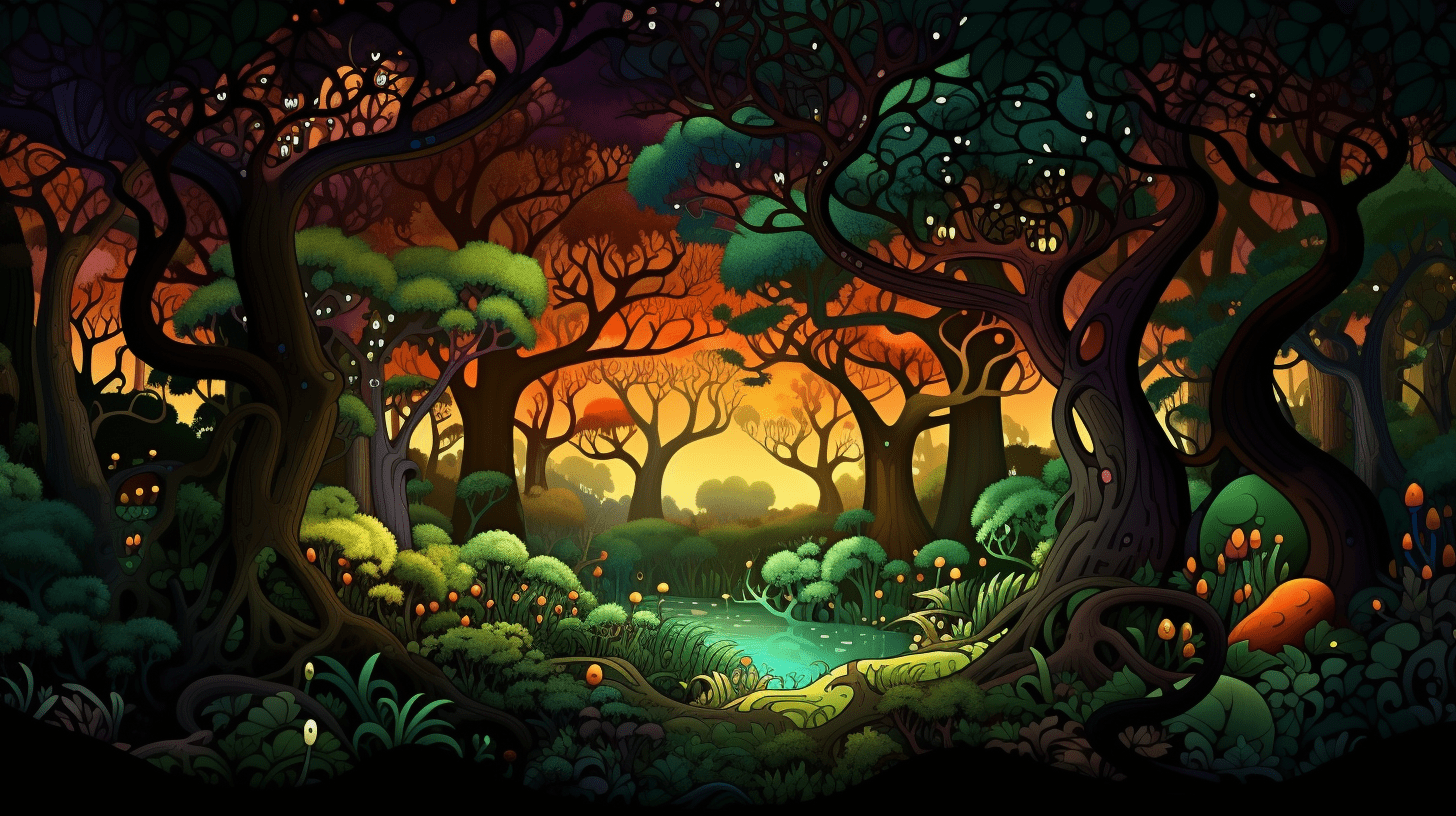 Forest Illustration Wallpapers - Top Free Forest Illustration Backgrounds - WallpaperAccess