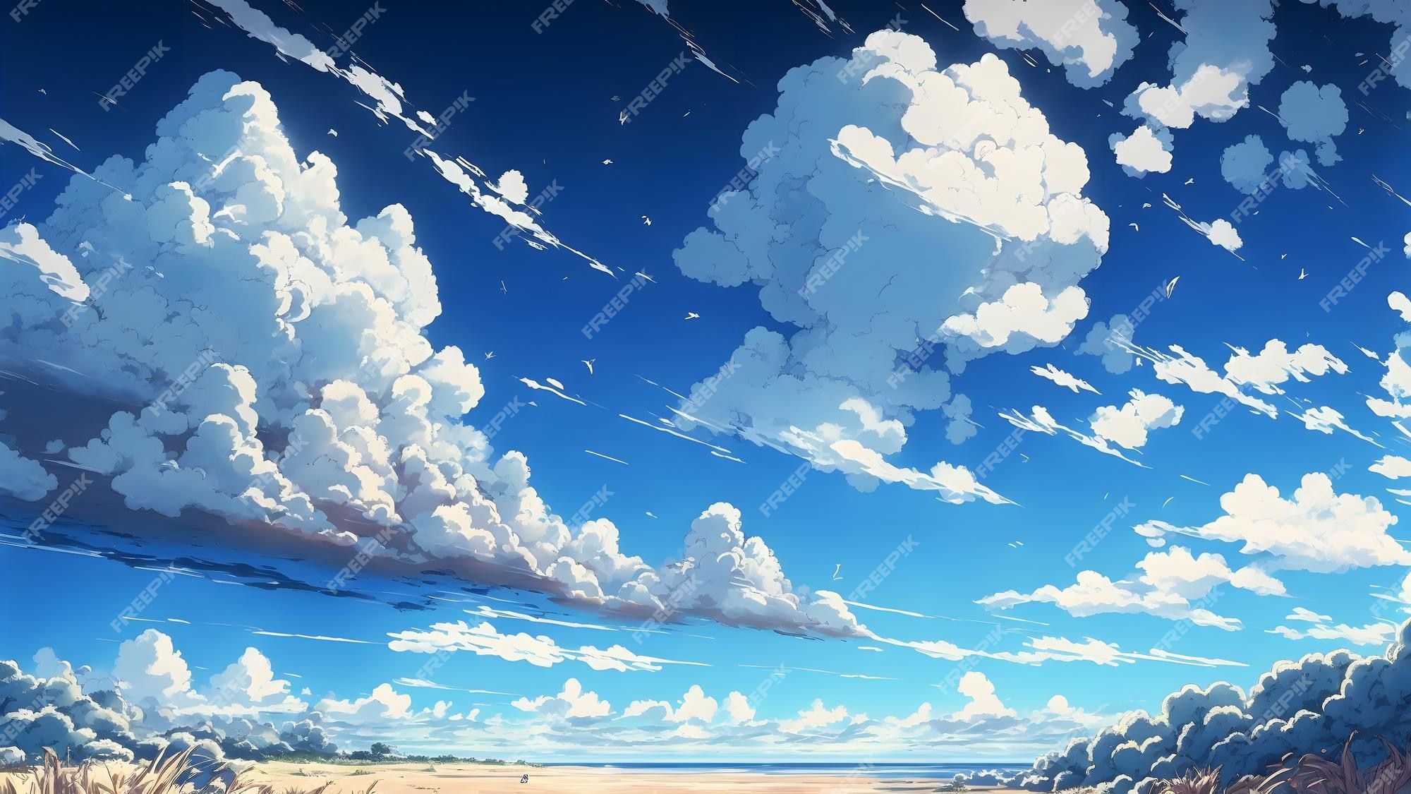 Blue Sky Background Anime at Harold Raines blog