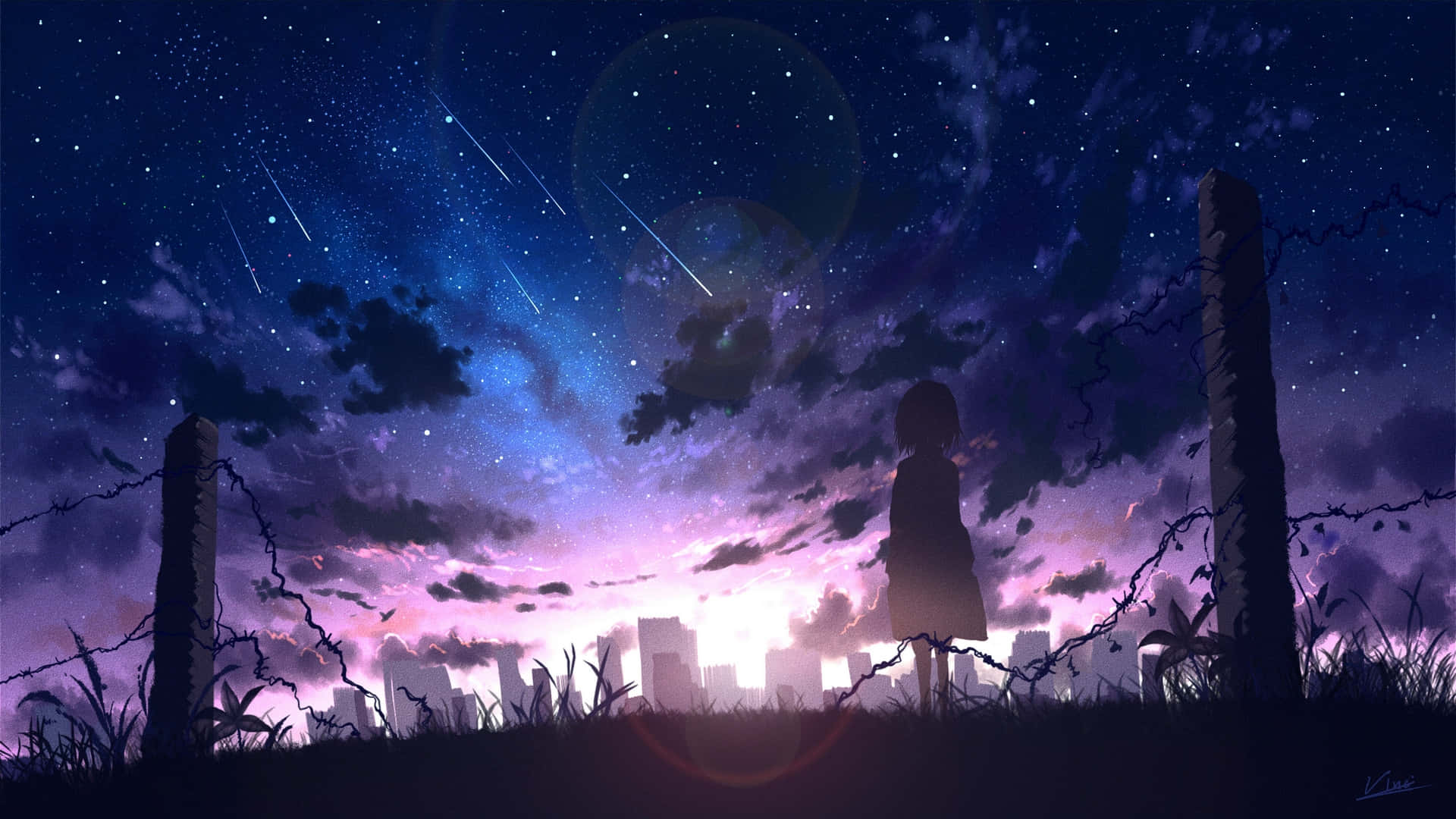 Anime Night Landscape Wallpapers - Top Free Anime Night Landscape ...