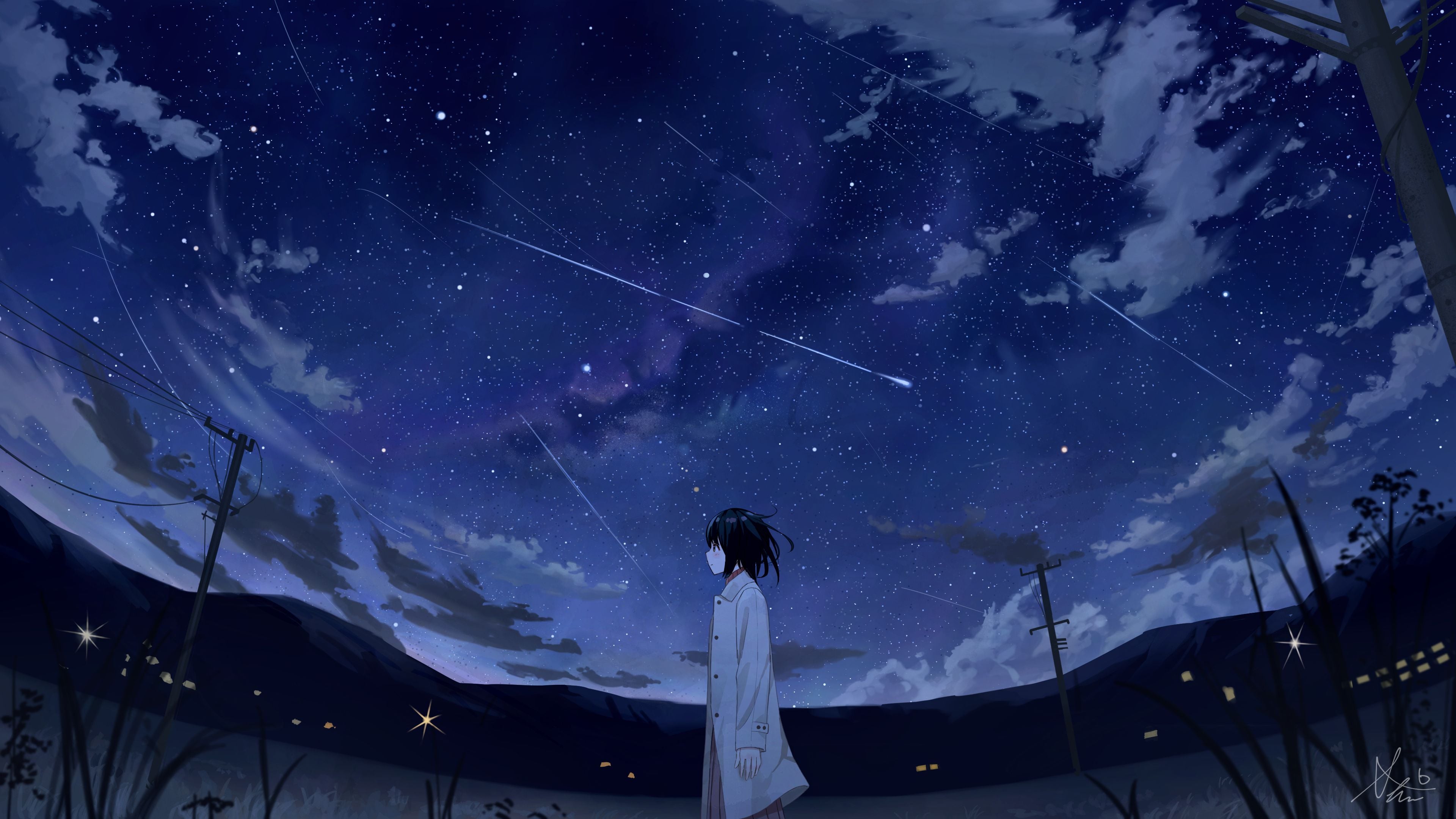 Anime Night Landscape Wallpapers - Top Free Anime Night Landscape ...