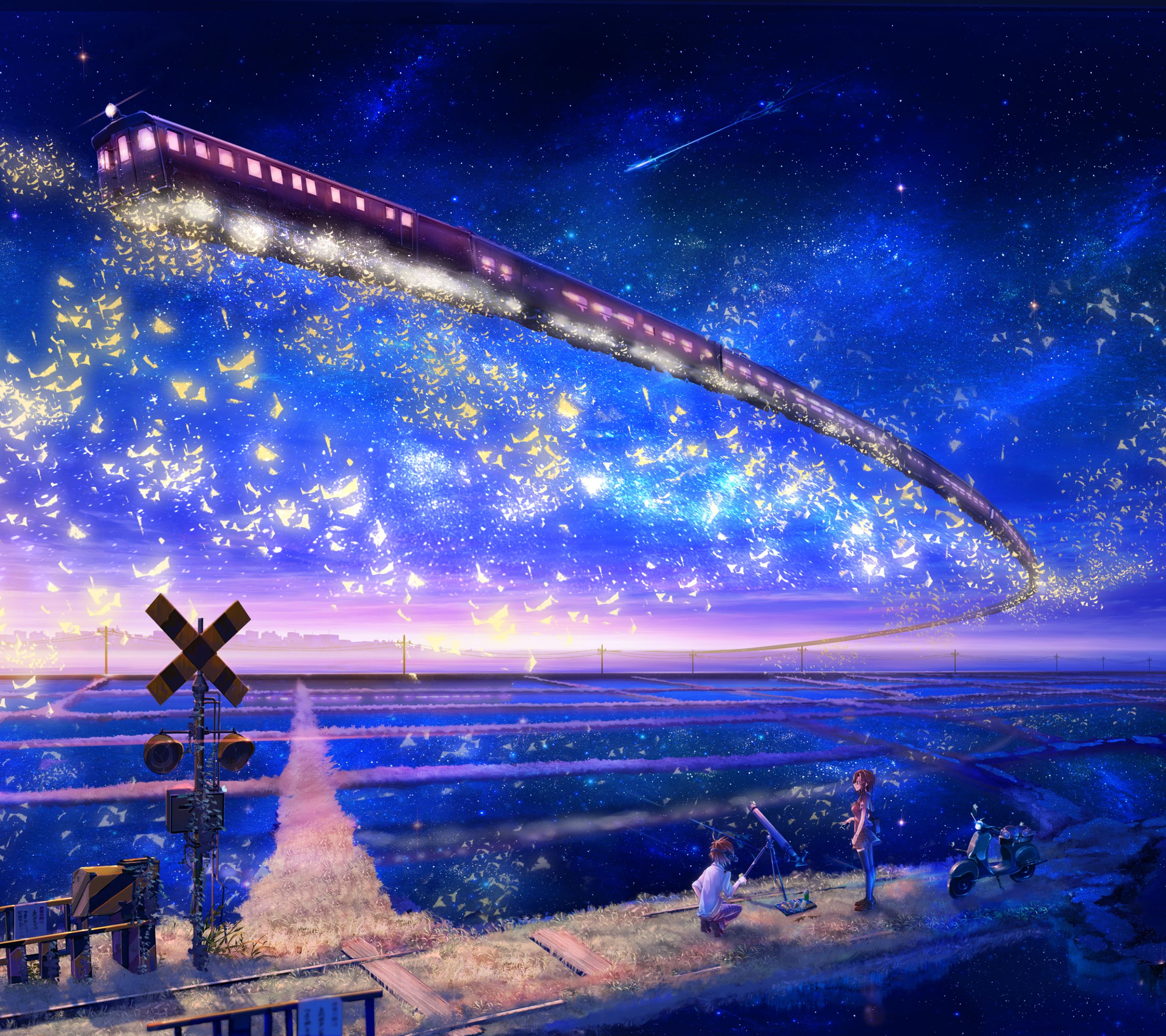 Anime Night Landscape Wallpapers - Top Free Anime Night Landscape ...