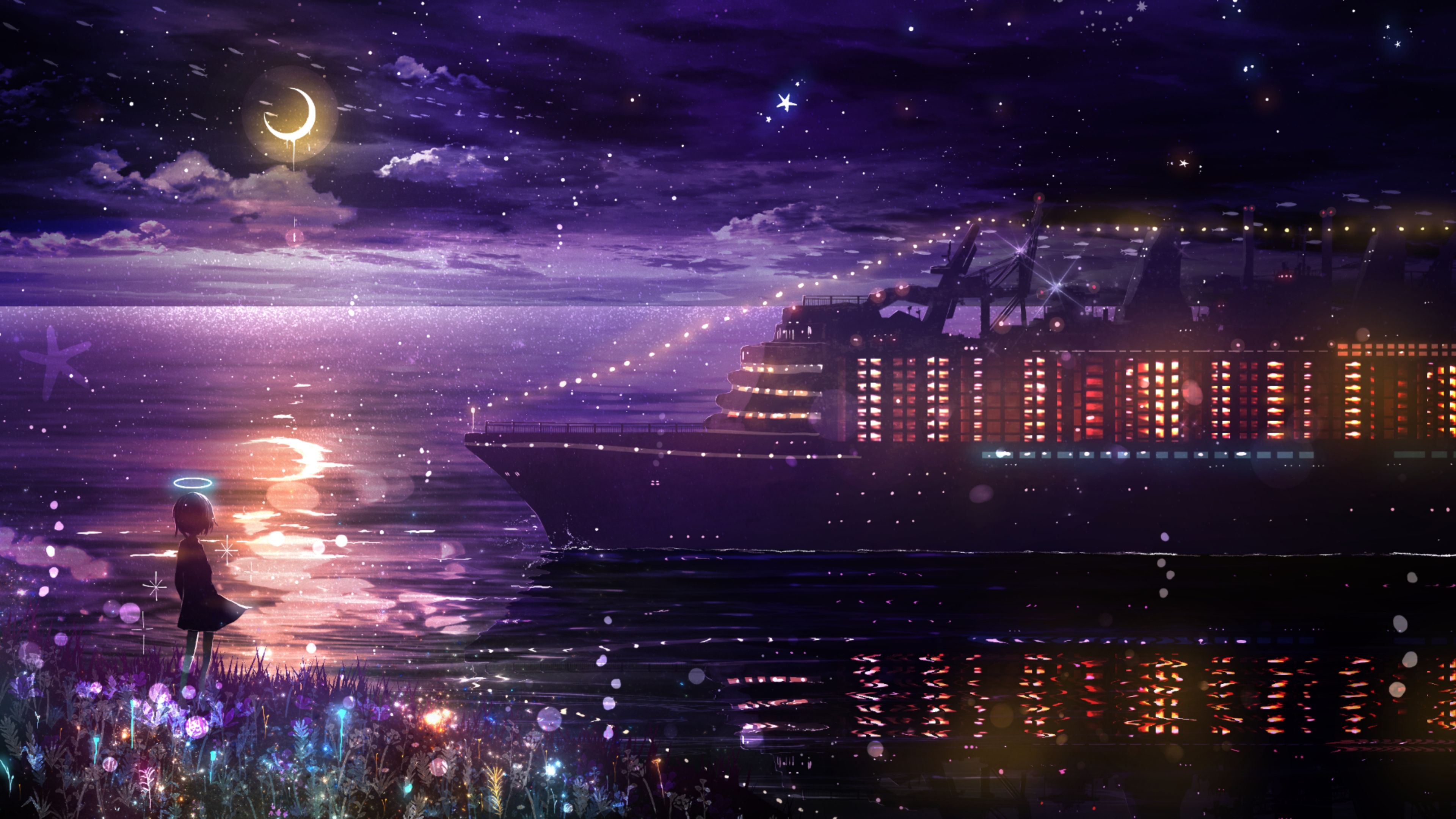 Anime Night Landscape Wallpapers - Top Free Anime Night Landscape ...