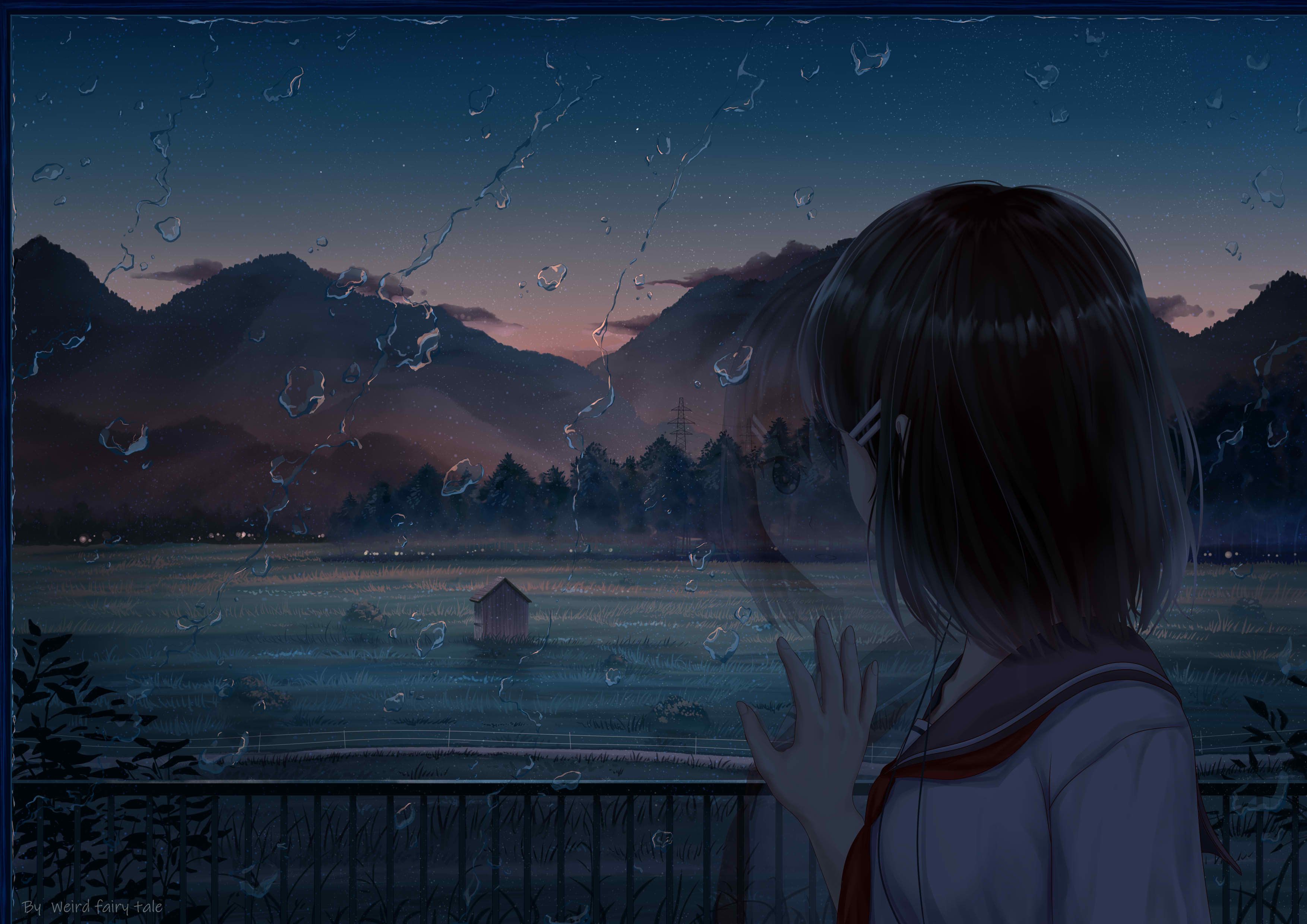 Anime Night Landscape Wallpapers - Top Free Anime Night Landscape ...
