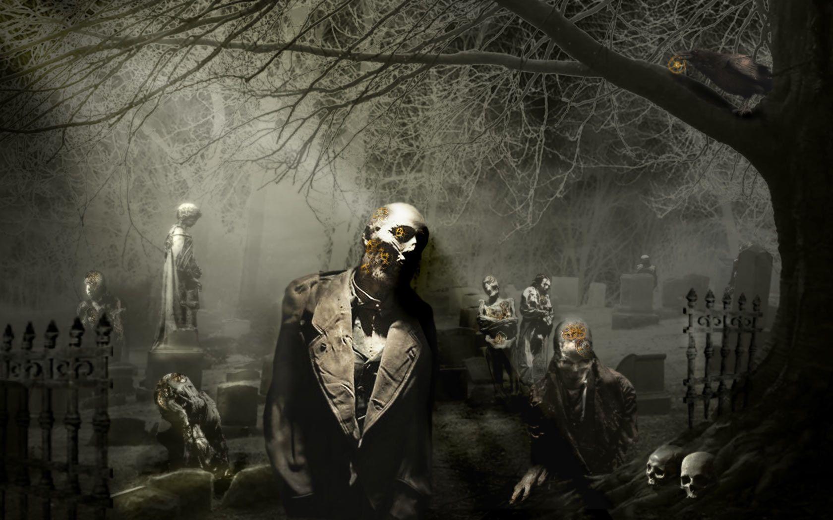 Halloween Graveyard Wallpapers - Top Free Halloween Graveyard ...