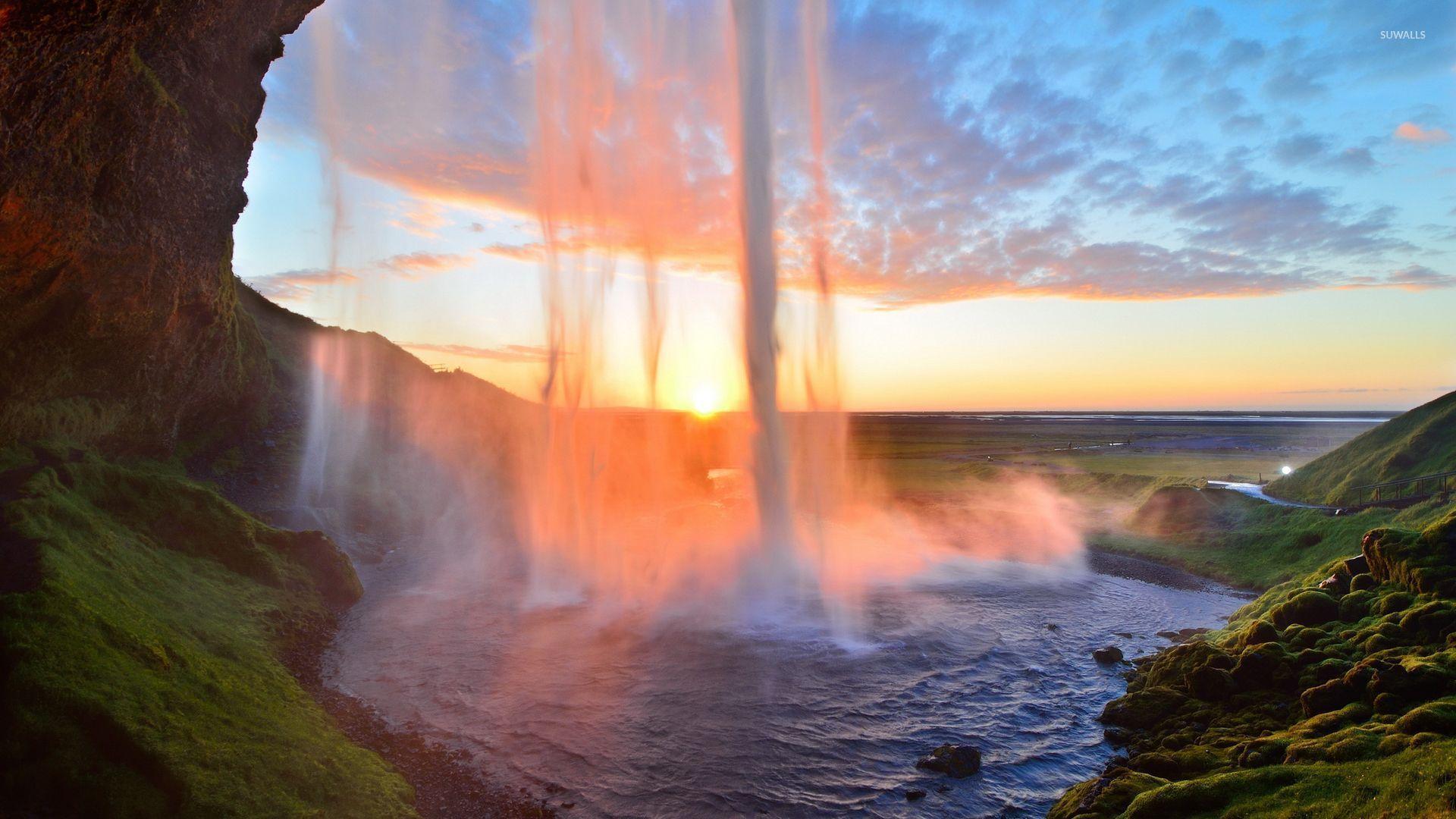 Waterfall Sunset Wallpapers - Top Free Waterfall Sunset Backgrounds ...