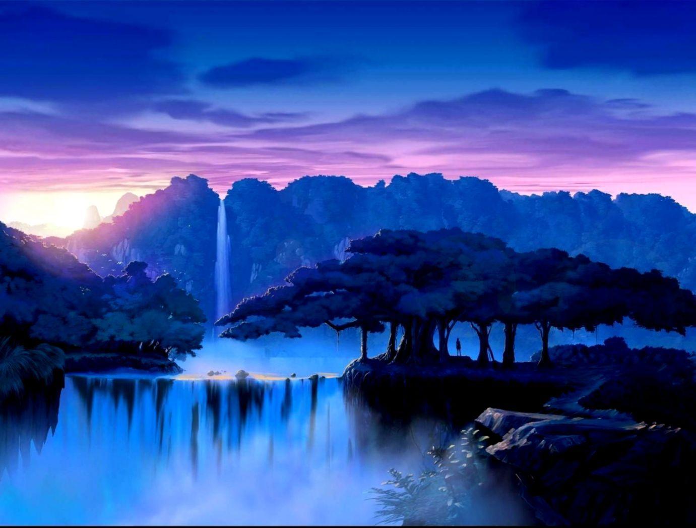 Sunset Waterfall Wallpapers - Top Free Sunset Waterfall Backgrounds ...