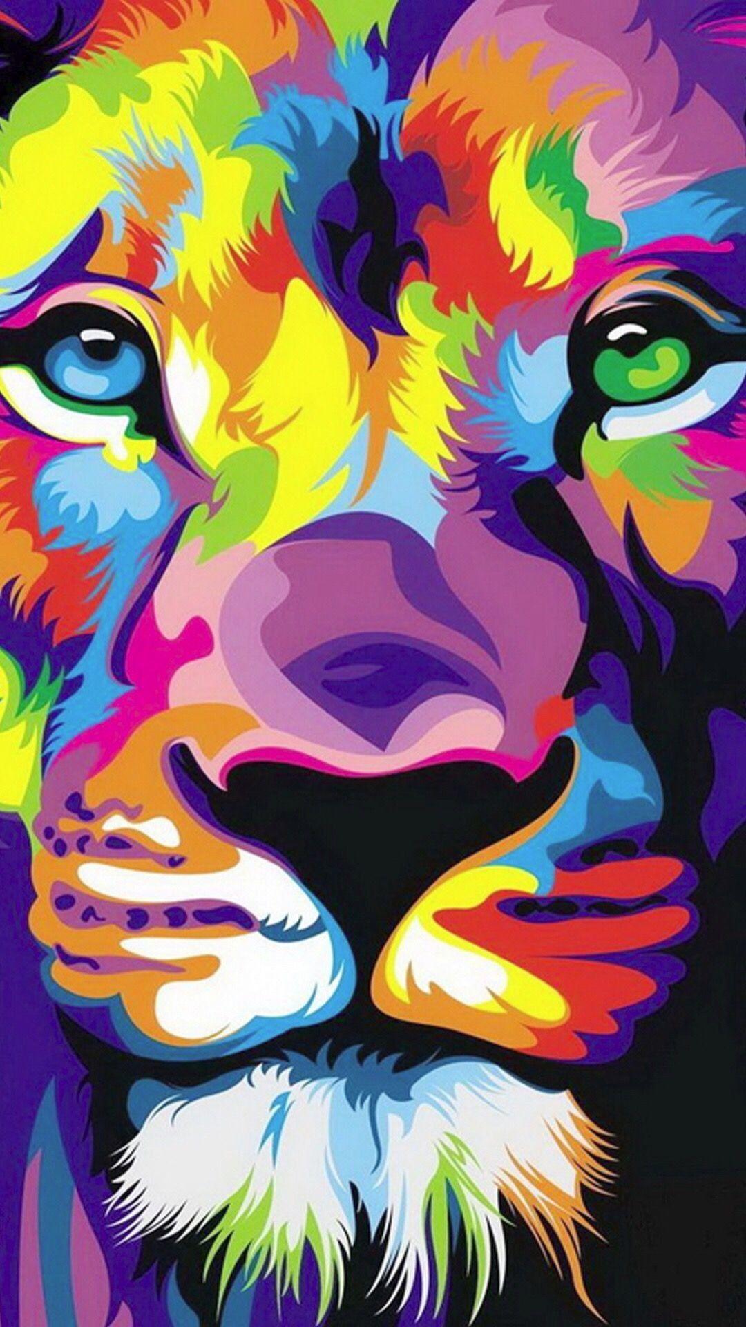 Colorful Lion Wallpapers - Top Free Colorful Lion Backgrounds ...